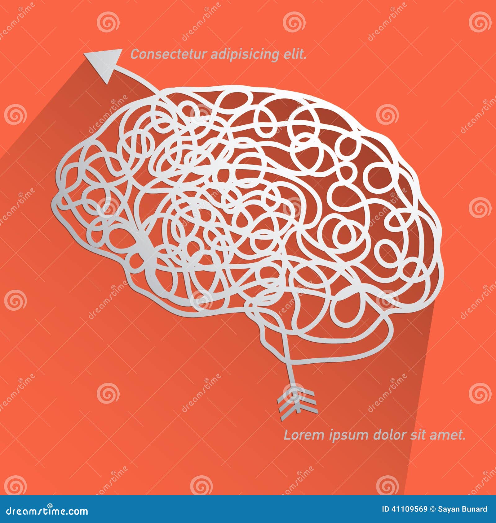 Brain stock vector. Illustration of knowledge, design - 41109569