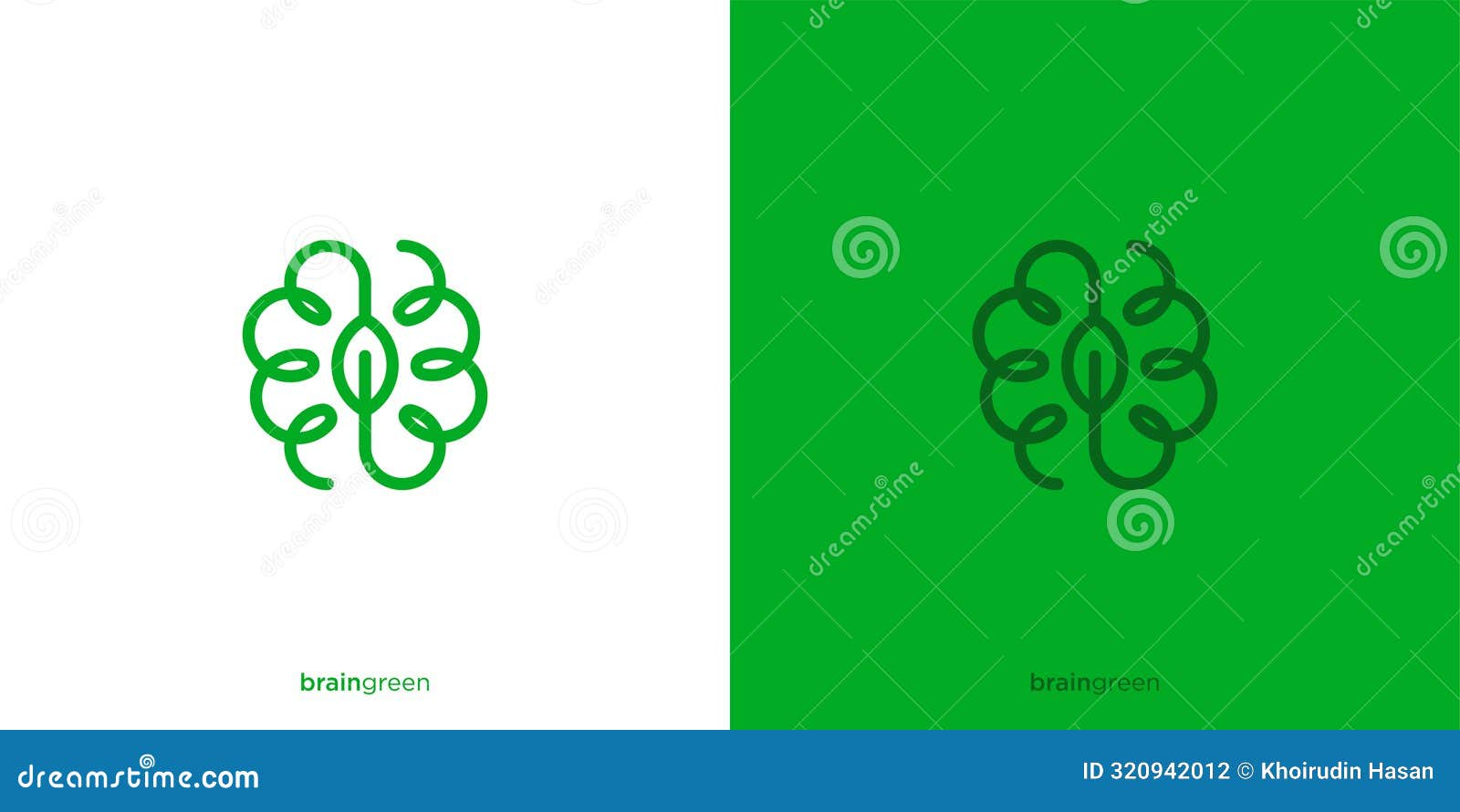 Abstract Brain Green Logo Design. Stock Vector - Illustration of tree ...