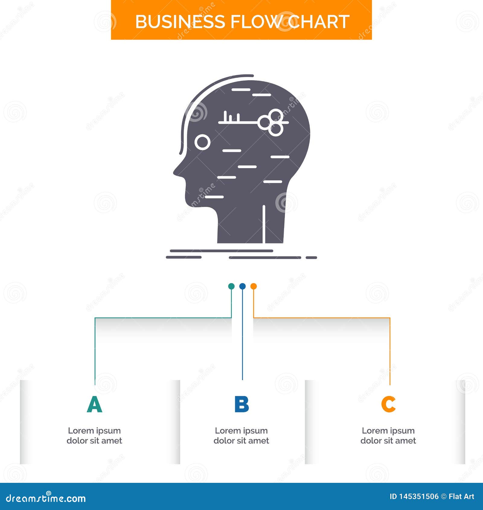 Brain, Hack, Hacking, Key, Mind Business Flow Chart Design with 3 Steps ...