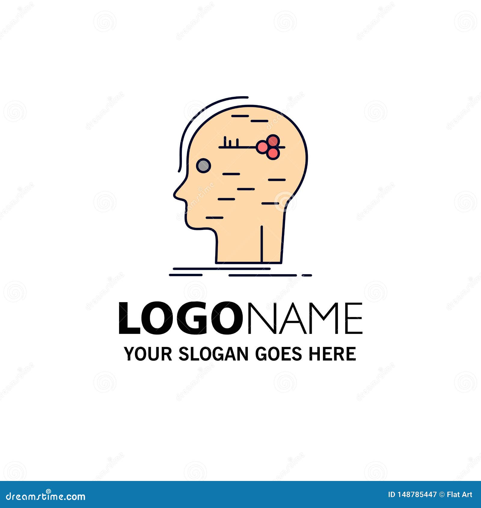 Brain, Hack, Hacking, Key, Mind Flat Color Icon Vector Stock Vector ... Brain, Hack, Hacking, Key, Mind Flat Color Icon Vector Stock Vector ...