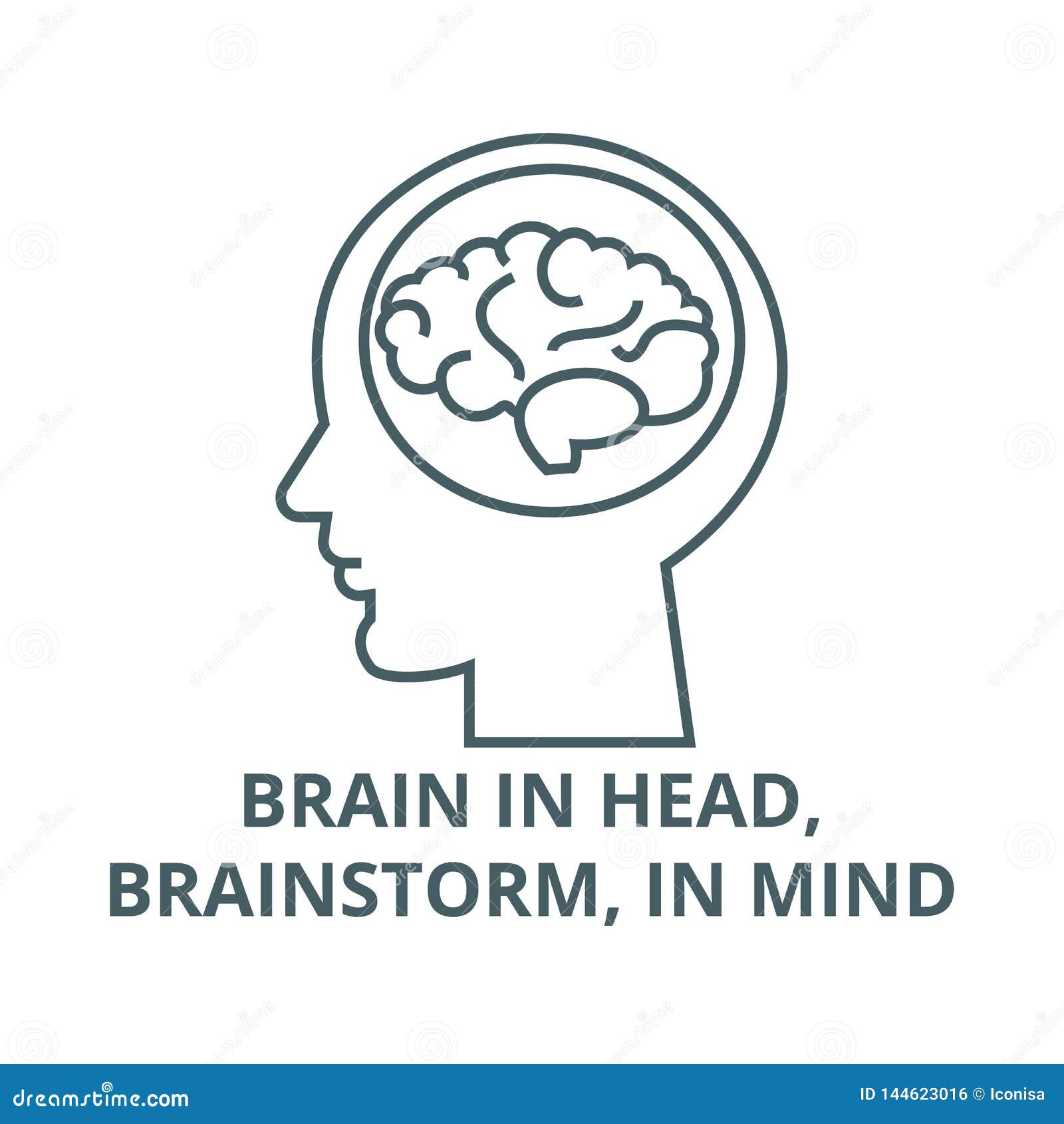 Brain in Head,brainstorm, in Mind Line Icon, Vector. Brain in Head ... Brain in Head,brainstorm, in Mind Line Icon, Vector. Brain in Head ...