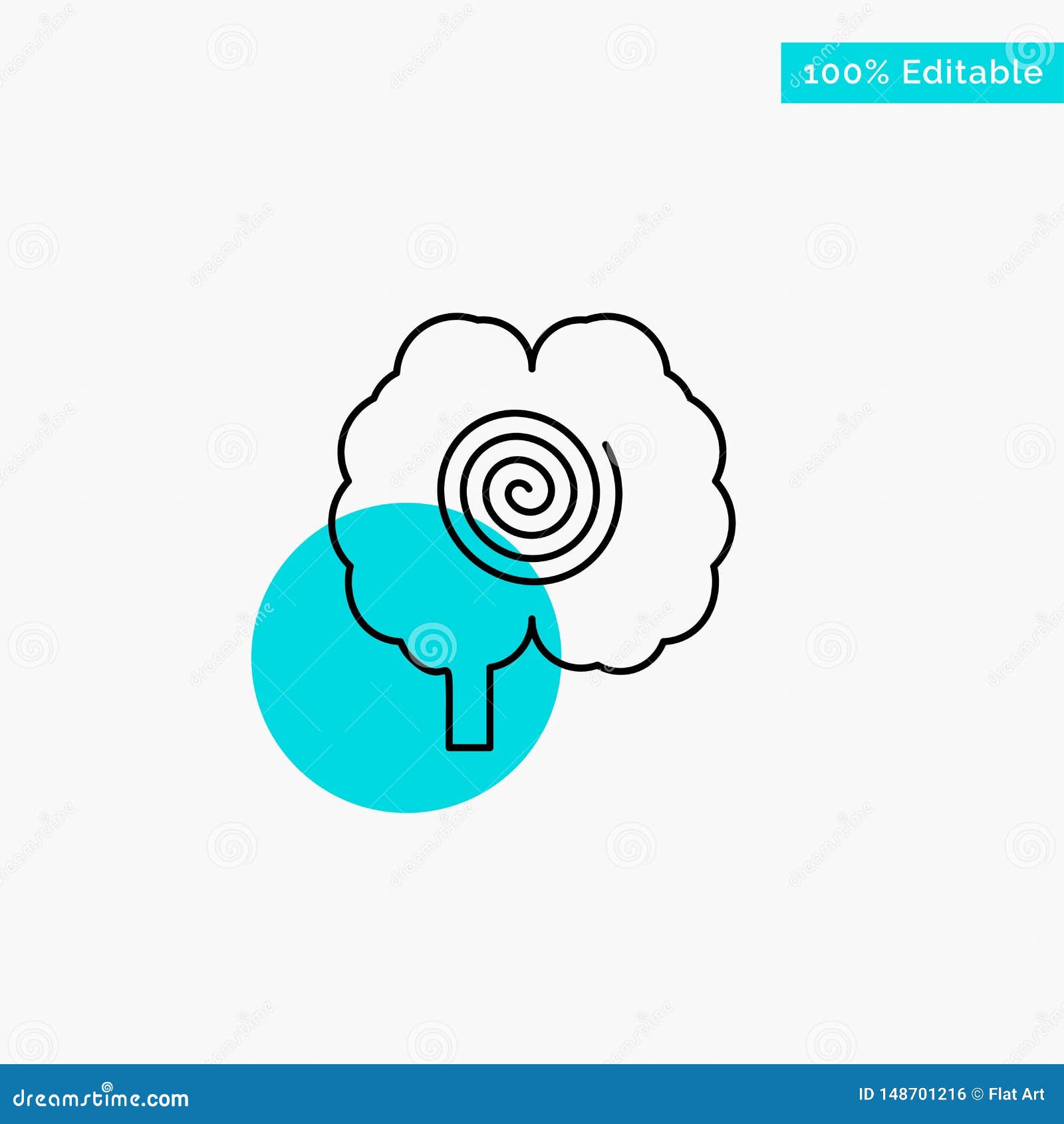 Brain, Head, Hypnosis, Psychology Turquoise Highlight Circle Point ...