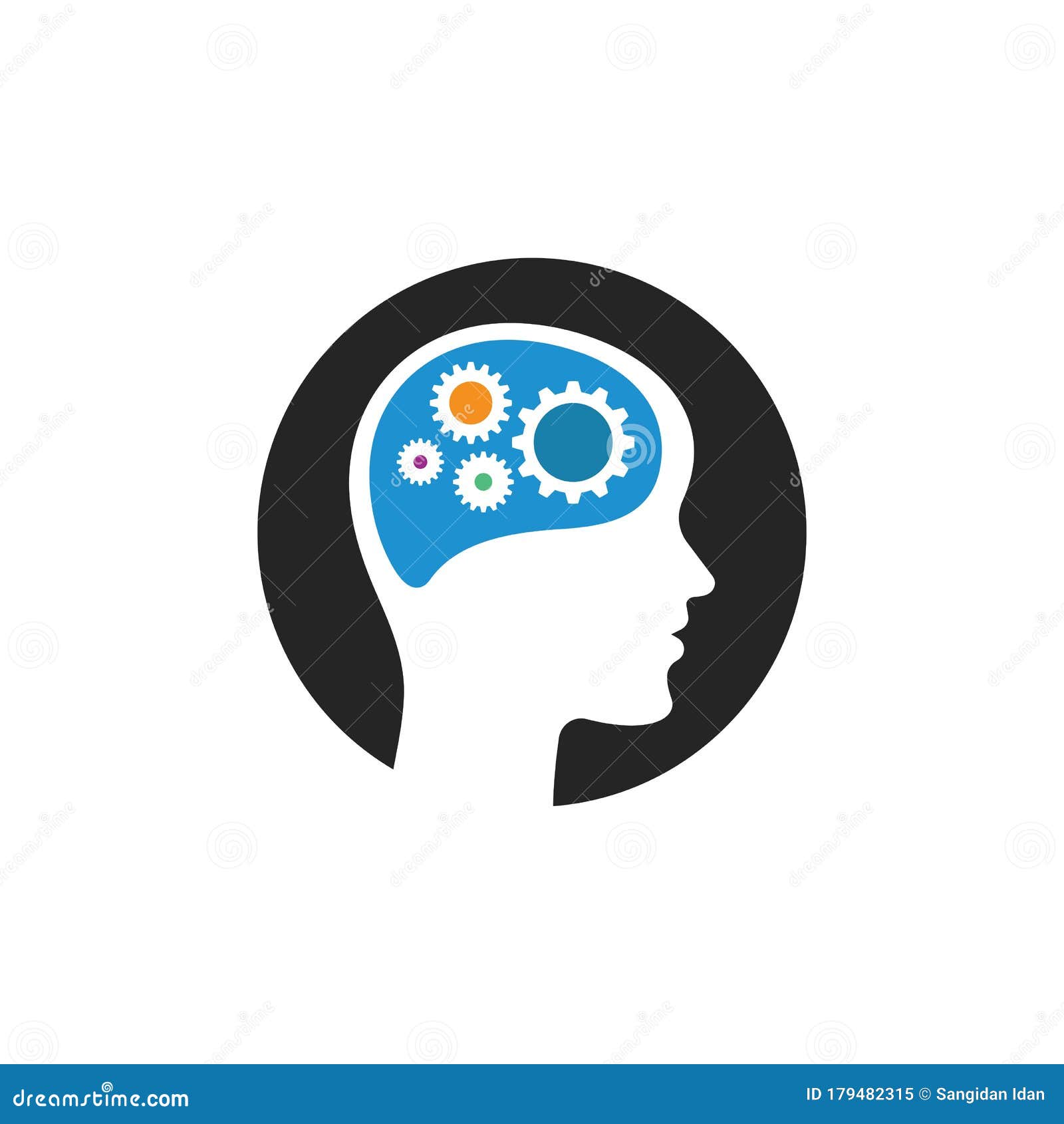 Brain Head Vector Illustration Design Stock Vector - Illustration of ...