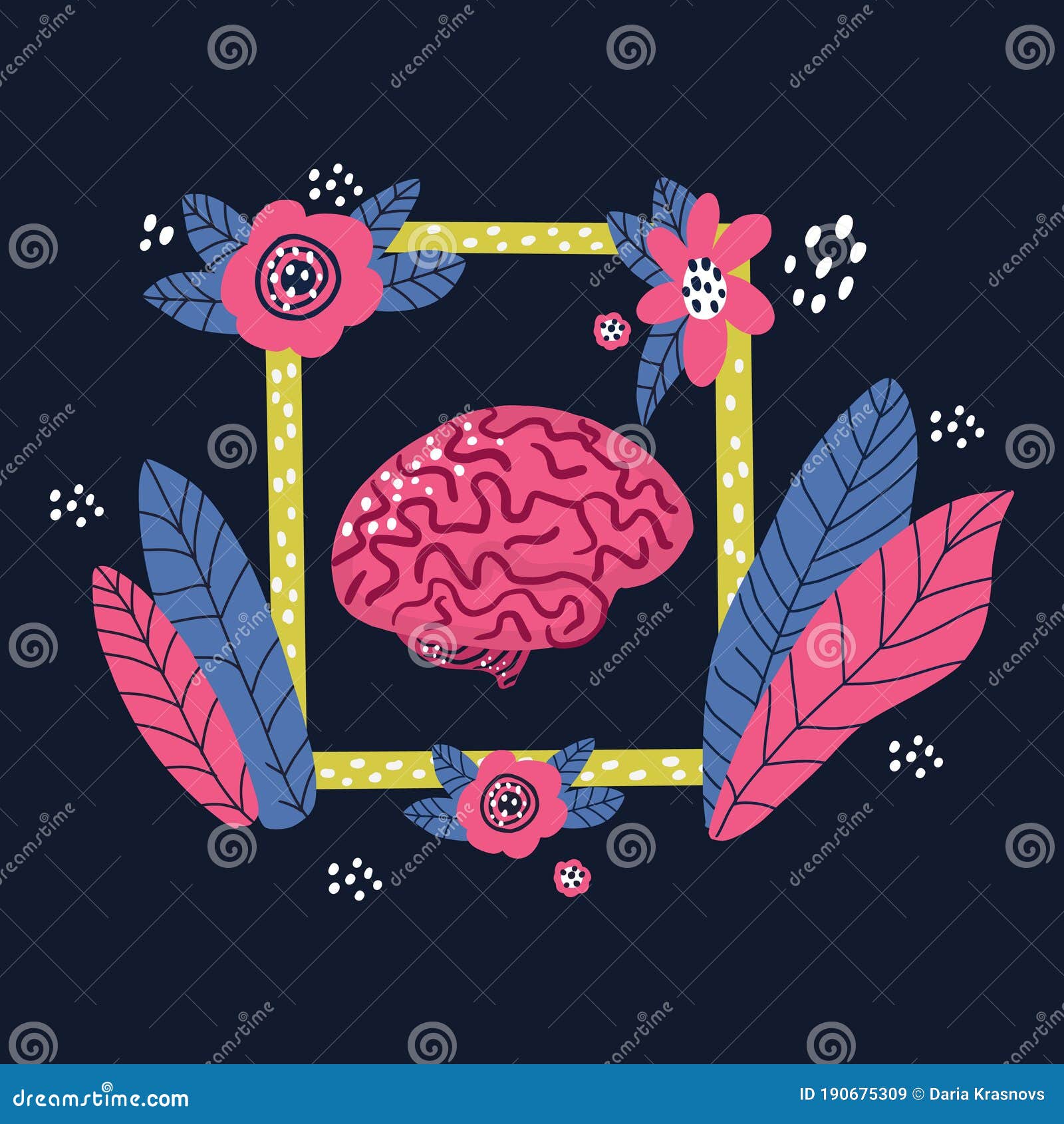 Brain Health Check Banner Template Stock Vector - Illustration of ...