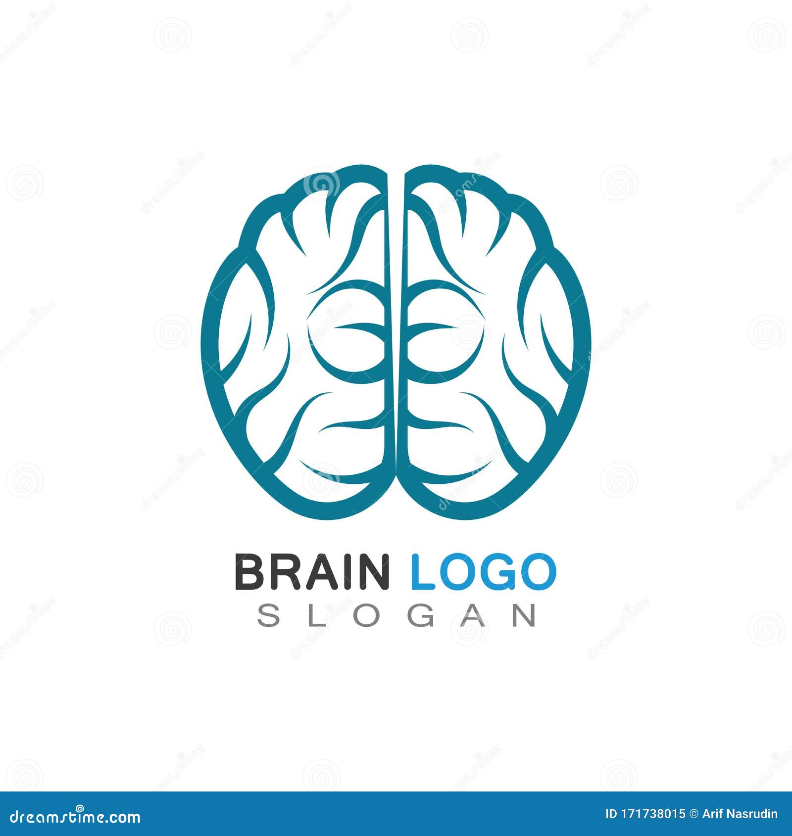 Brain Health Logo Creative Illustration Icon Template Design Stock ...