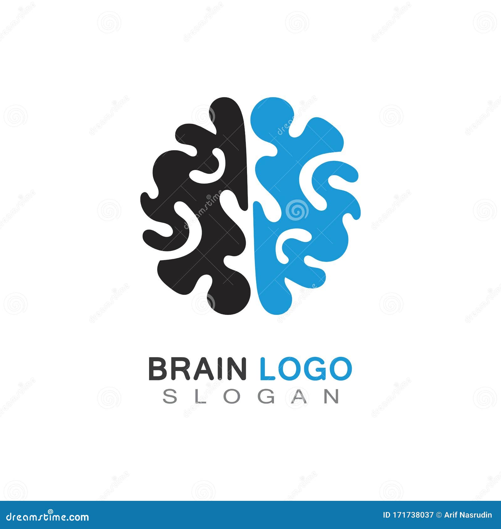 Brain Health Logo Creative Illustration Icon Template Design Stock ...