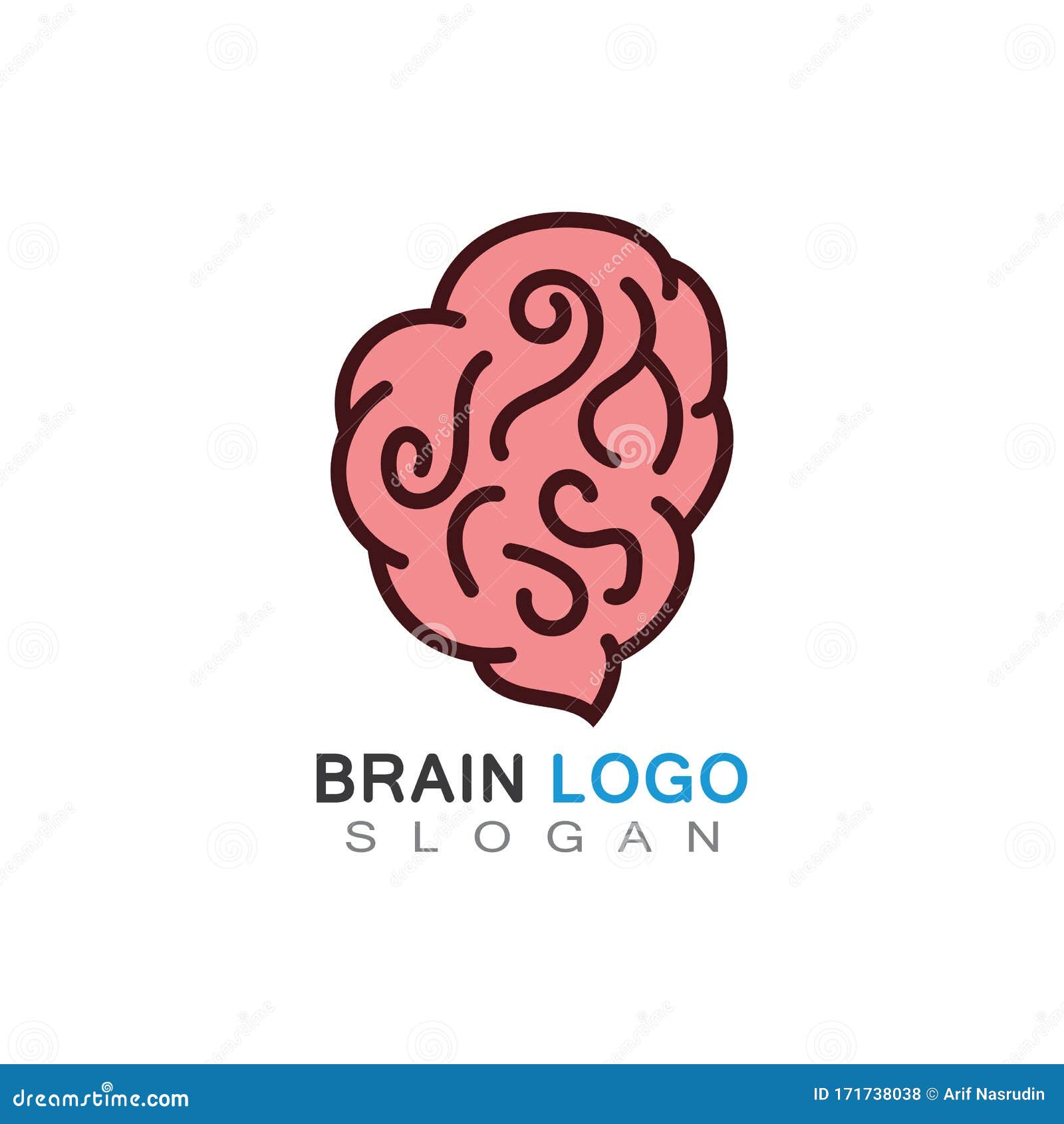 Brain Health Logo Creative Illustration Icon Template Design Stock ...