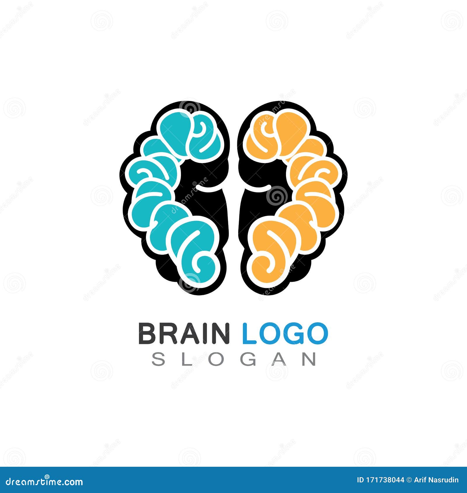 Brain Health Logo Creative Illustration Icon Template Design Stock ...