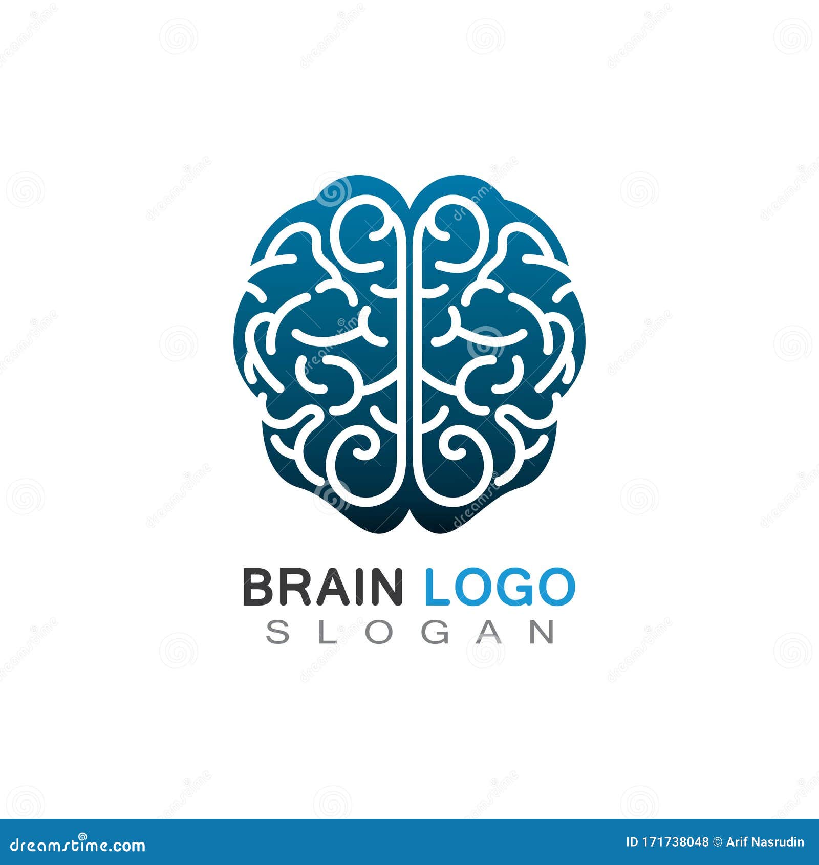 Brain Health Logo Creative Illustration Icon Template Design Stock ...
