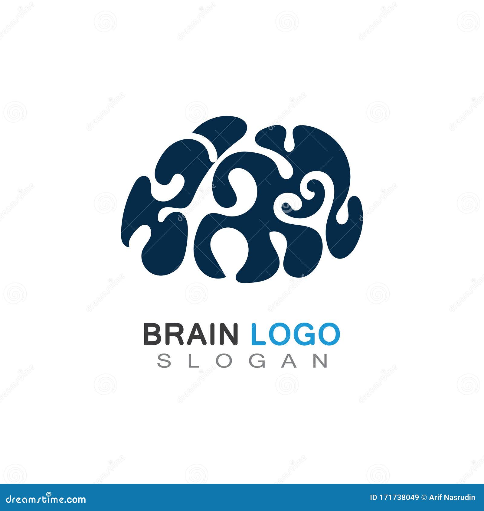 Brain Health Logo Creative Illustration Icon Template Design Stock ...