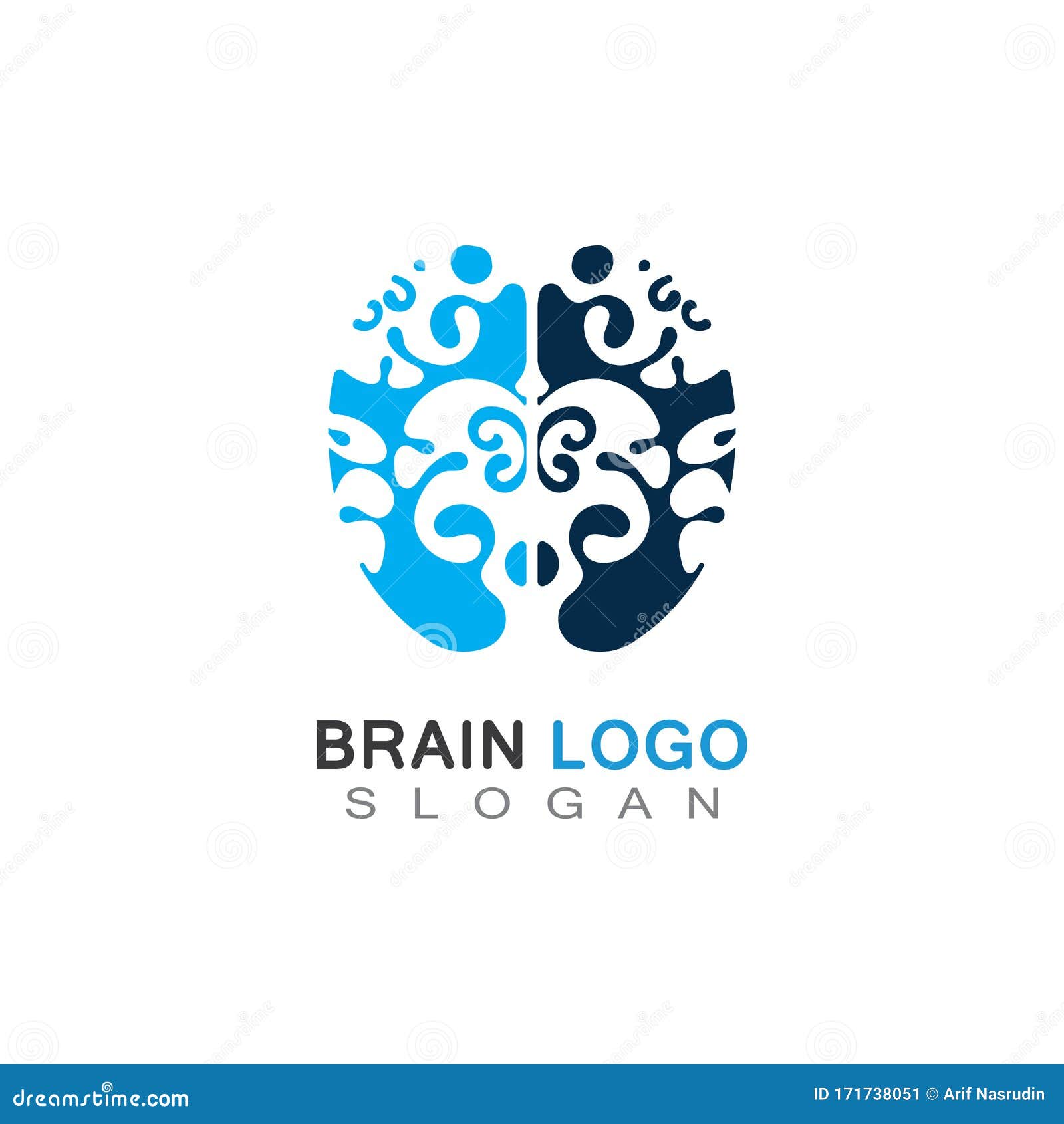 Brain Health Logo Creative Illustration Icon Template Design Stock ...