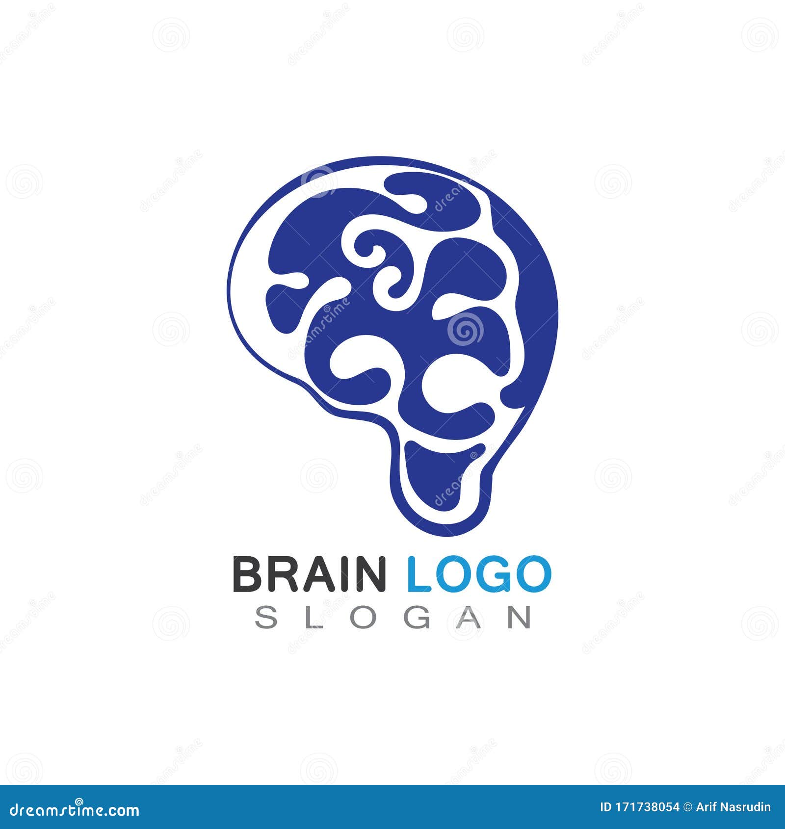 Brain Health Logo Creative Illustration Icon Template Design Stock ...