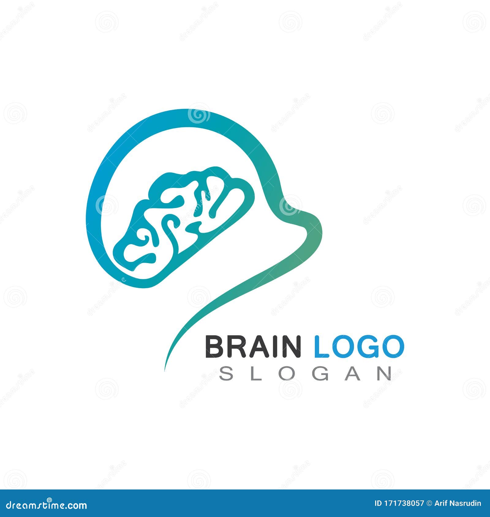 Brain Health Logo Creative Illustration Icon Template Design Stock ...