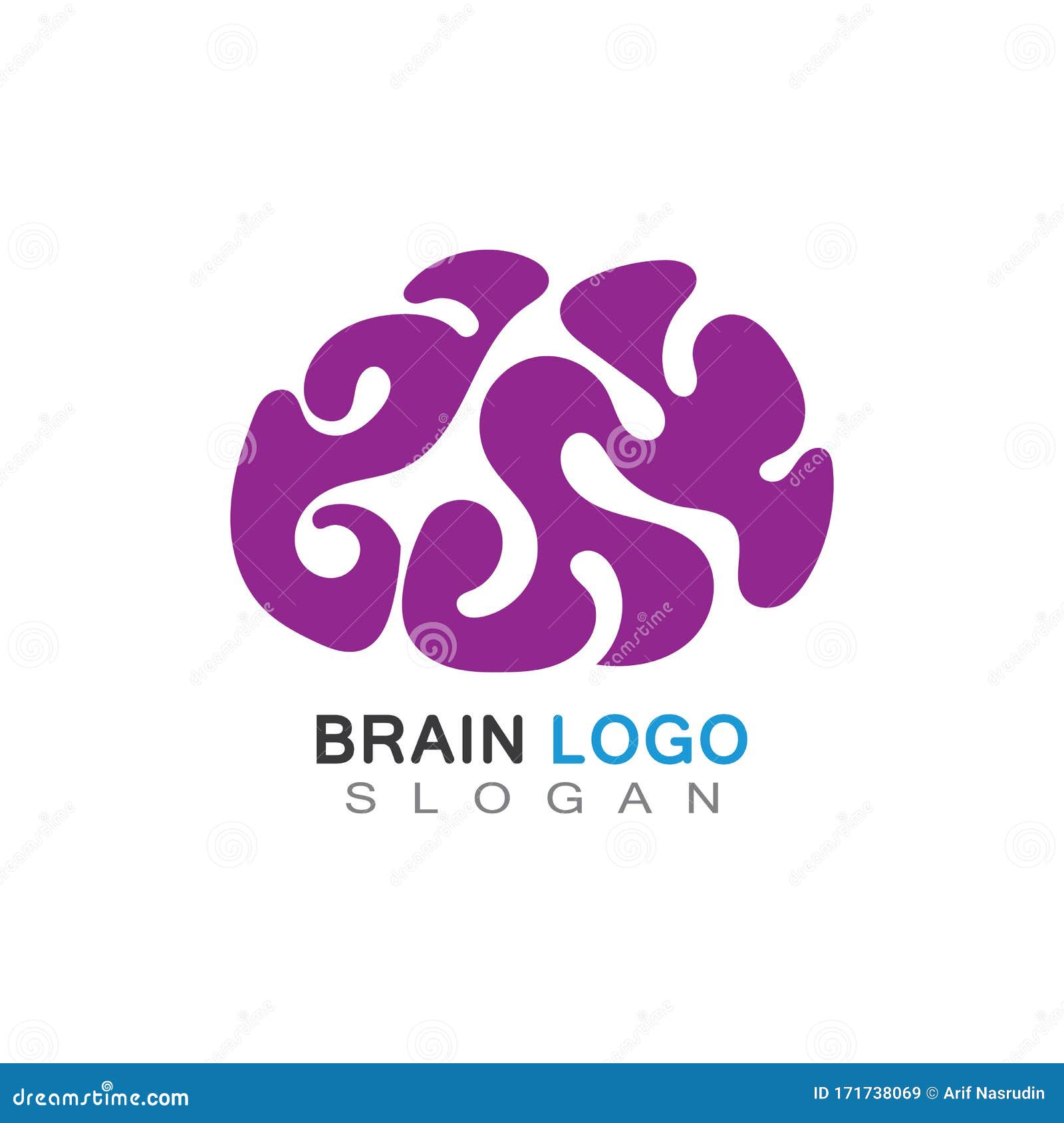 Brain Health Logo Creative Illustration Icon Template Design Stock ...