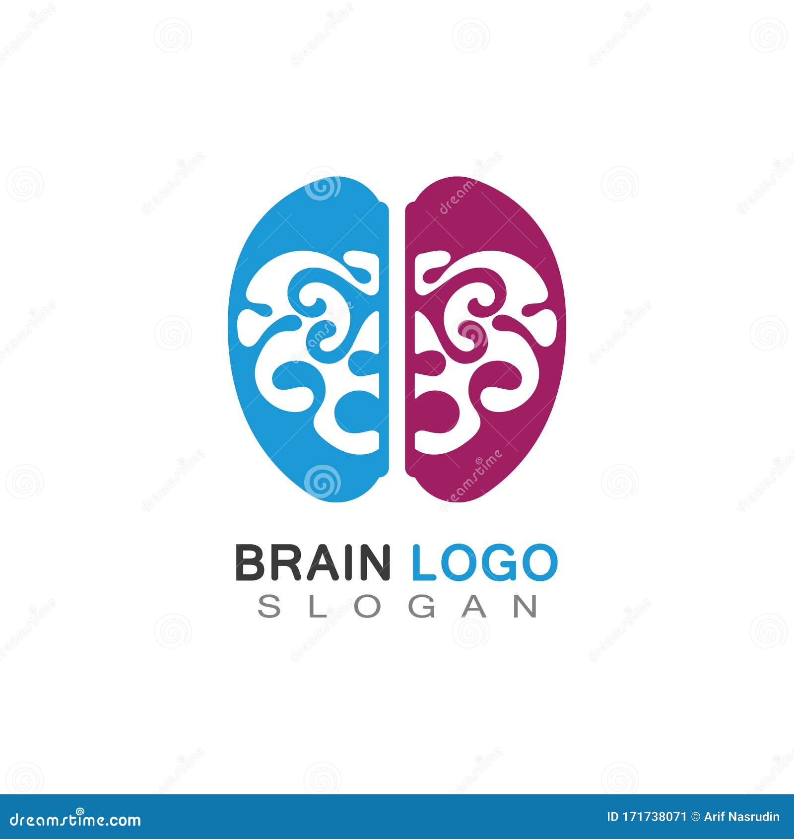 Brain Health Logo Creative Illustration Icon Template Design Stock ...