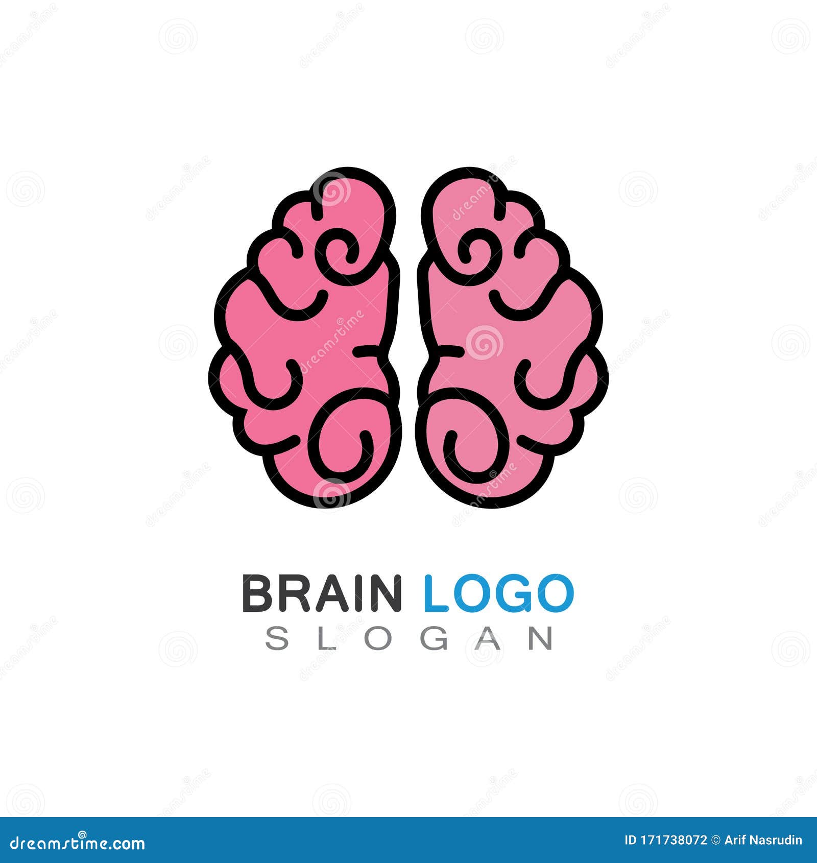 Brain Health Logo Creative Illustration Icon Template Design Stock ...