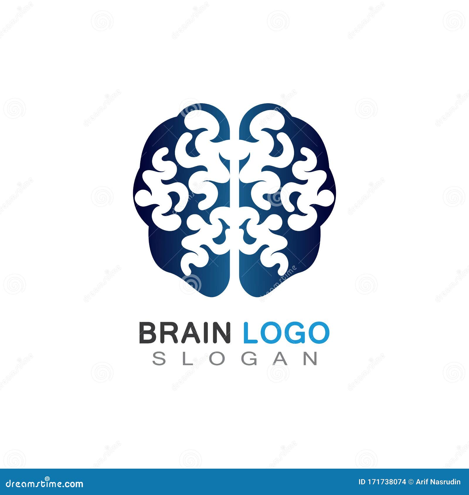 Brain Health Logo Creative Illustration Icon Template Design Stock ...