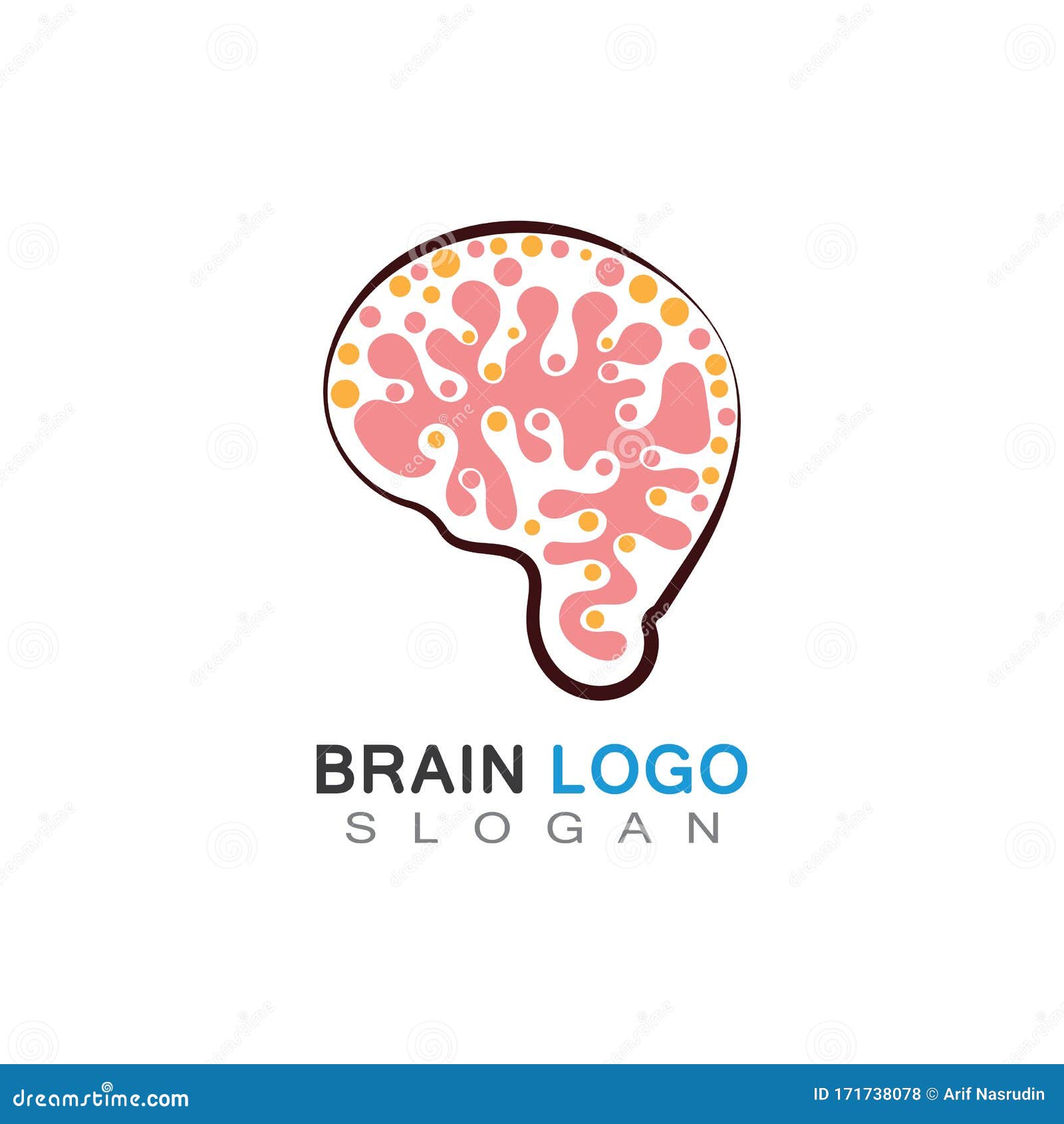 Brain Health Logo Creative Illustration Icon Template Design Stock ...