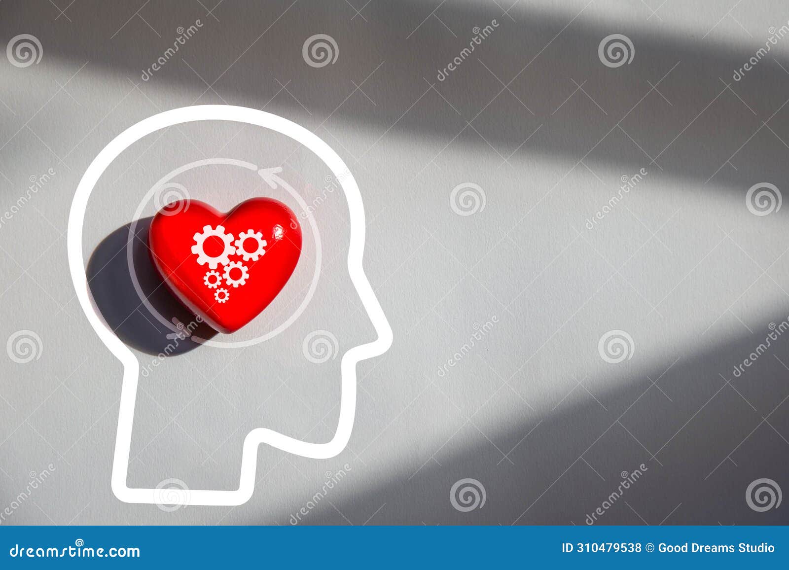 Brain and Heart. Logic and Emotional Communication Stock Photo - Image ...