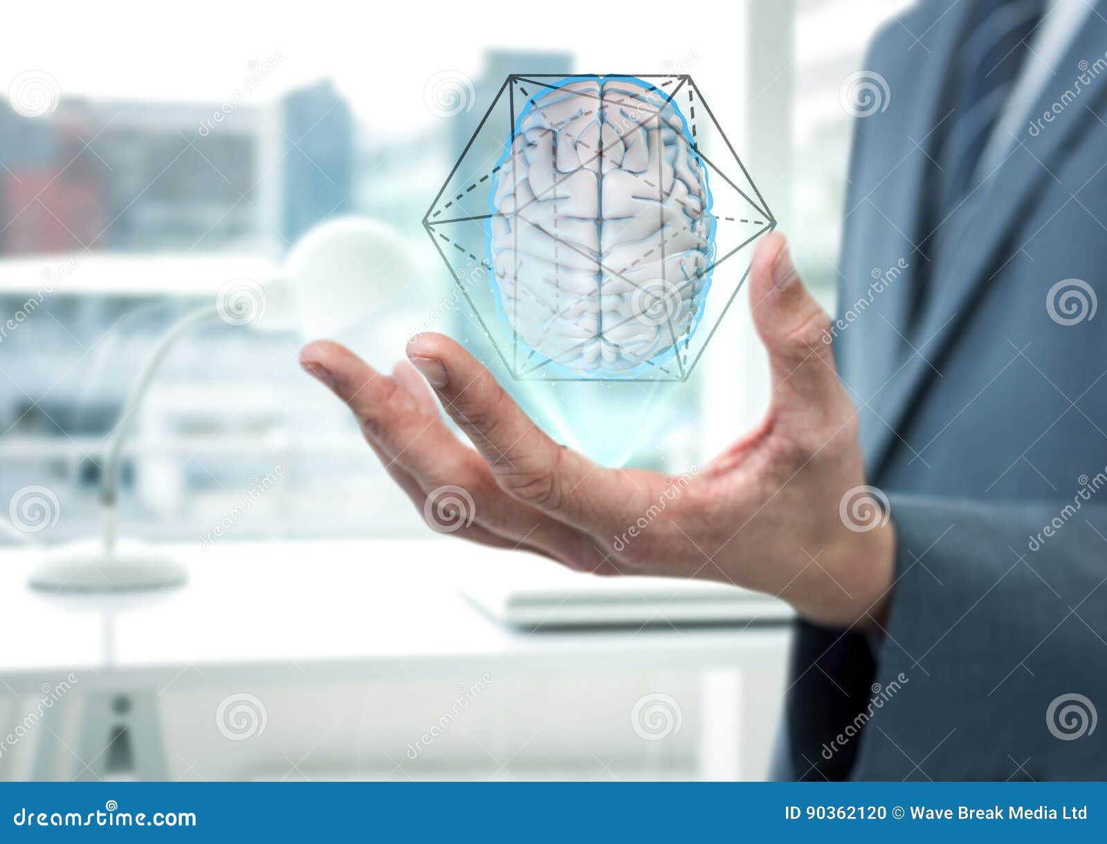Hexagon Brain Hive. Infographics. Cartoon Vector | CartoonDealer.com ...