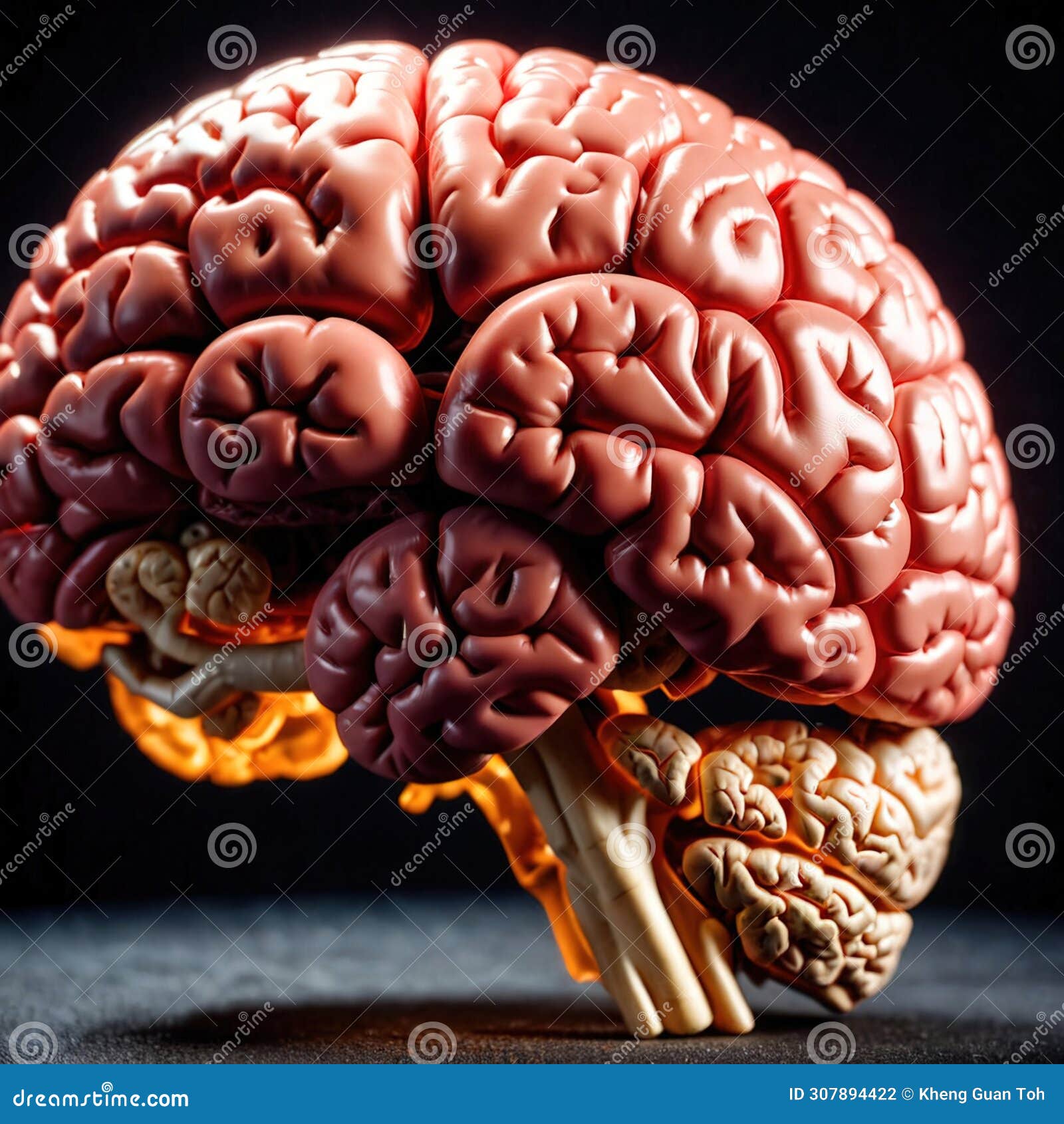Brain, Human Body Part that Does the Thinking Stock Illustration ...