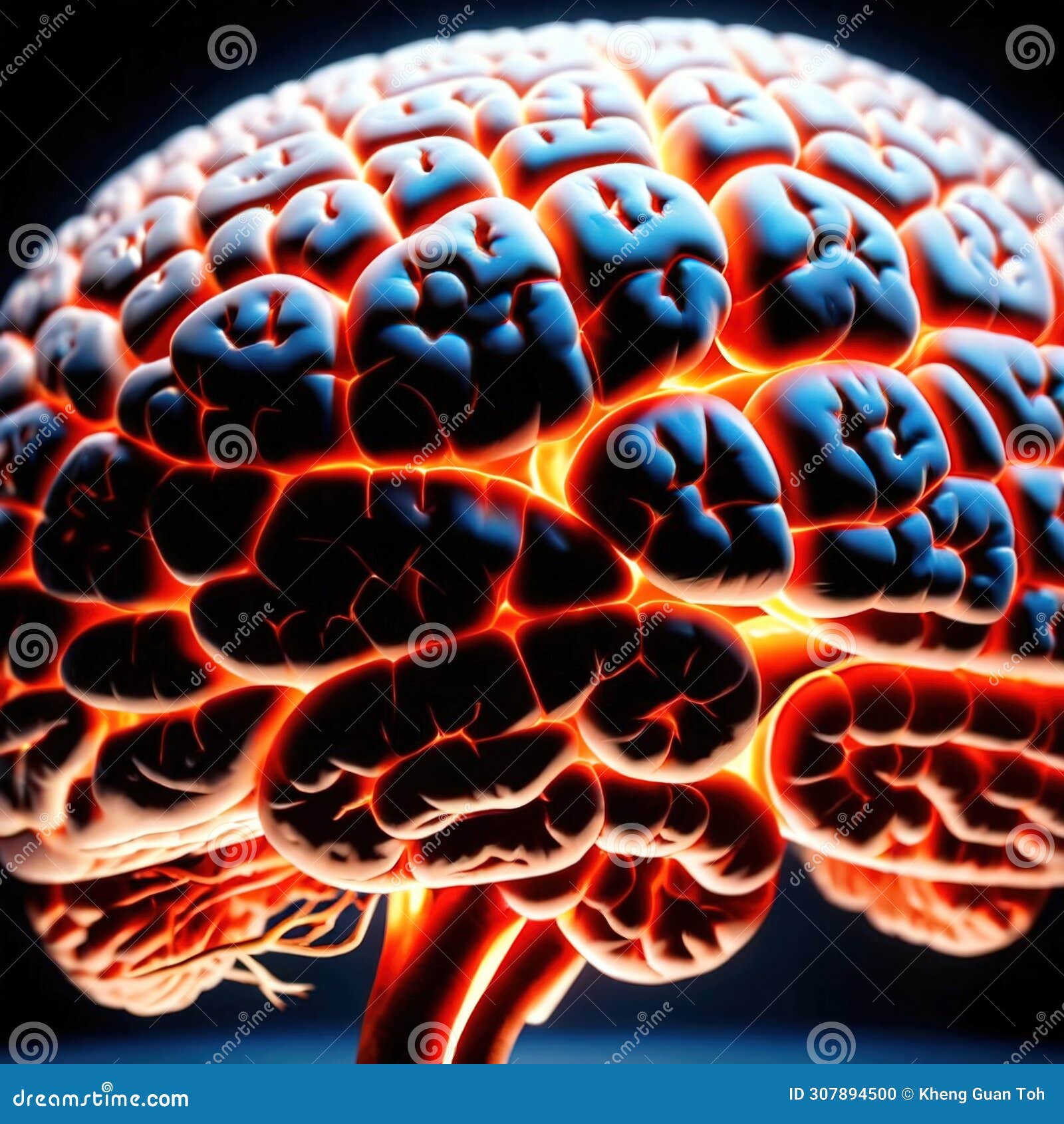 Brain, Human Body Part that Does the Thinking Stock Illustration ...