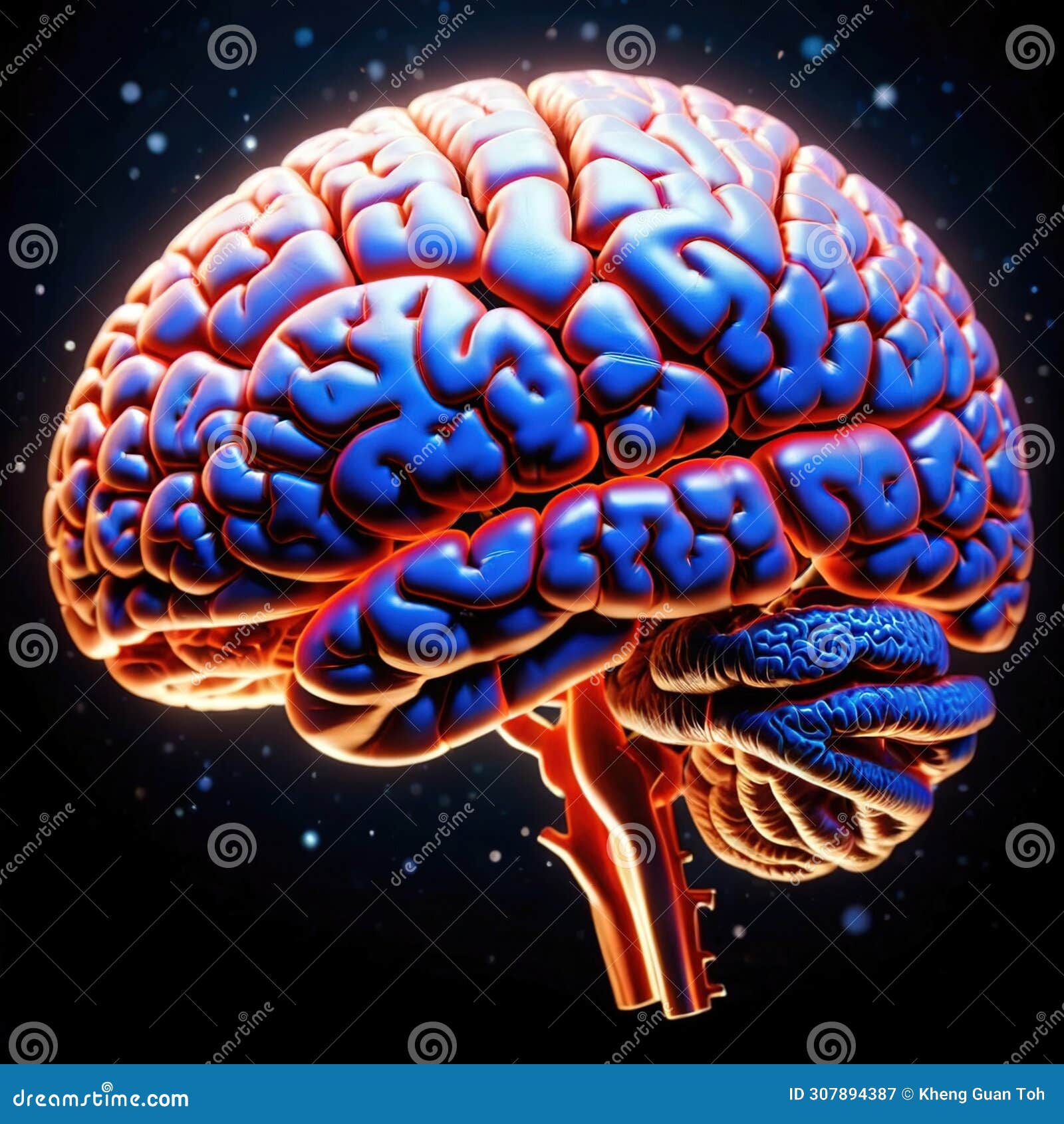Brain, Human Body Part that Does the Thinking Stock Illustration ...