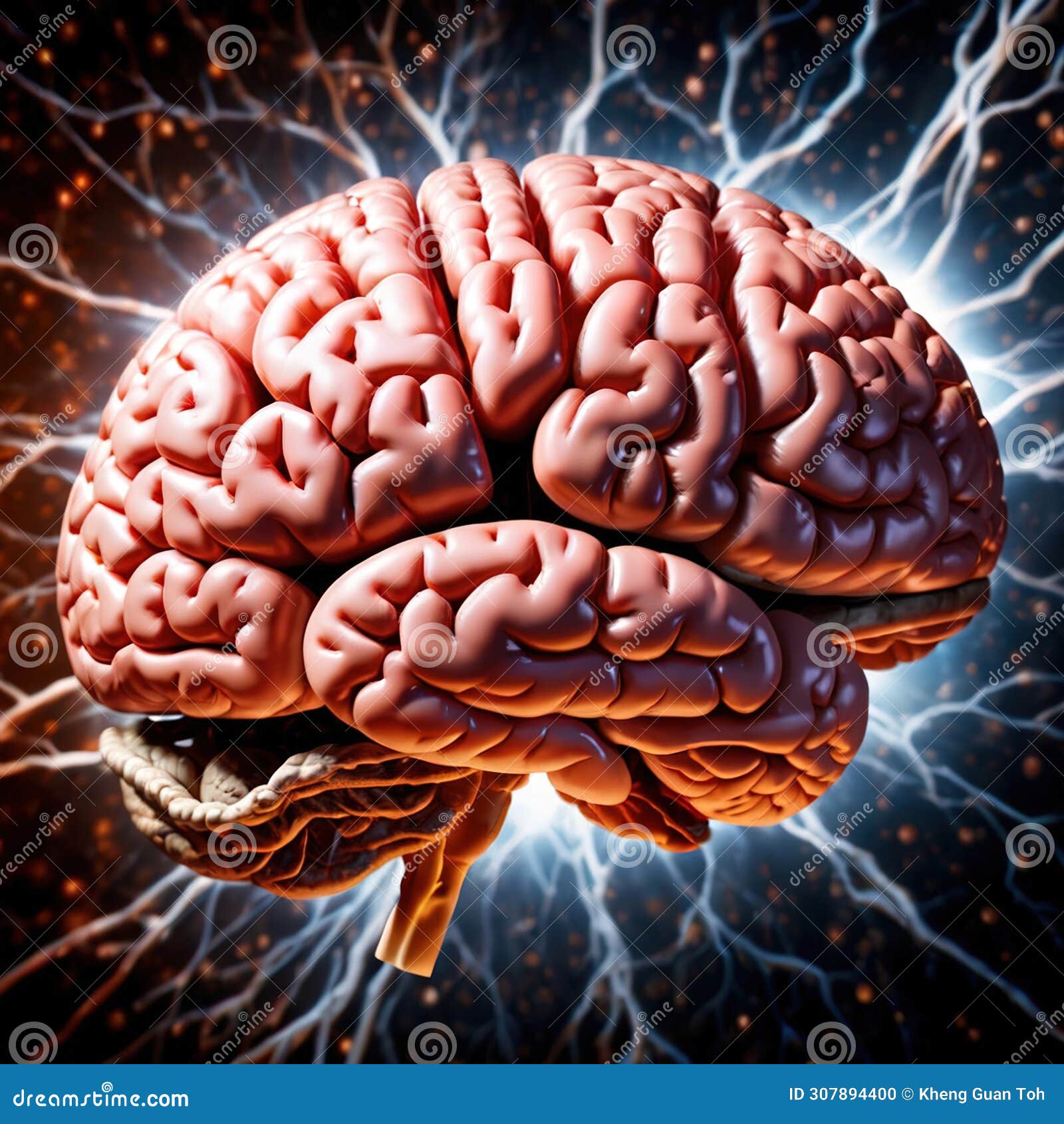 Brain, Human Body Part that Does the Thinking Stock Illustration ...
