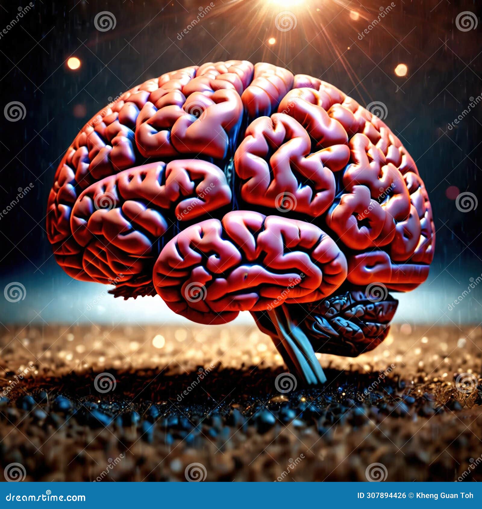 Brain, Human Body Part that Does the Thinking Stock Illustration ...