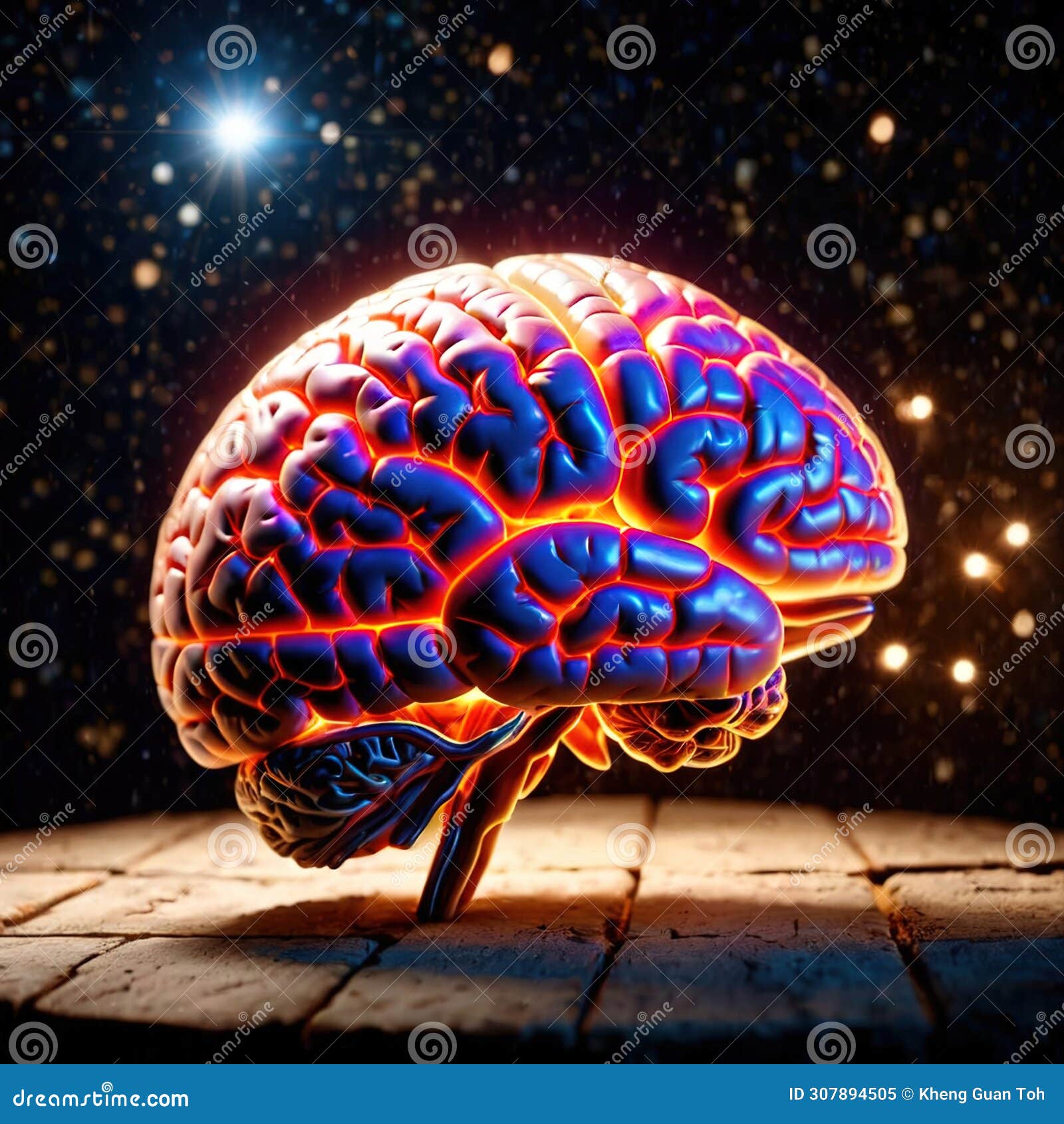 Brain, Human Body Part that Does the Thinking Stock Illustration ...