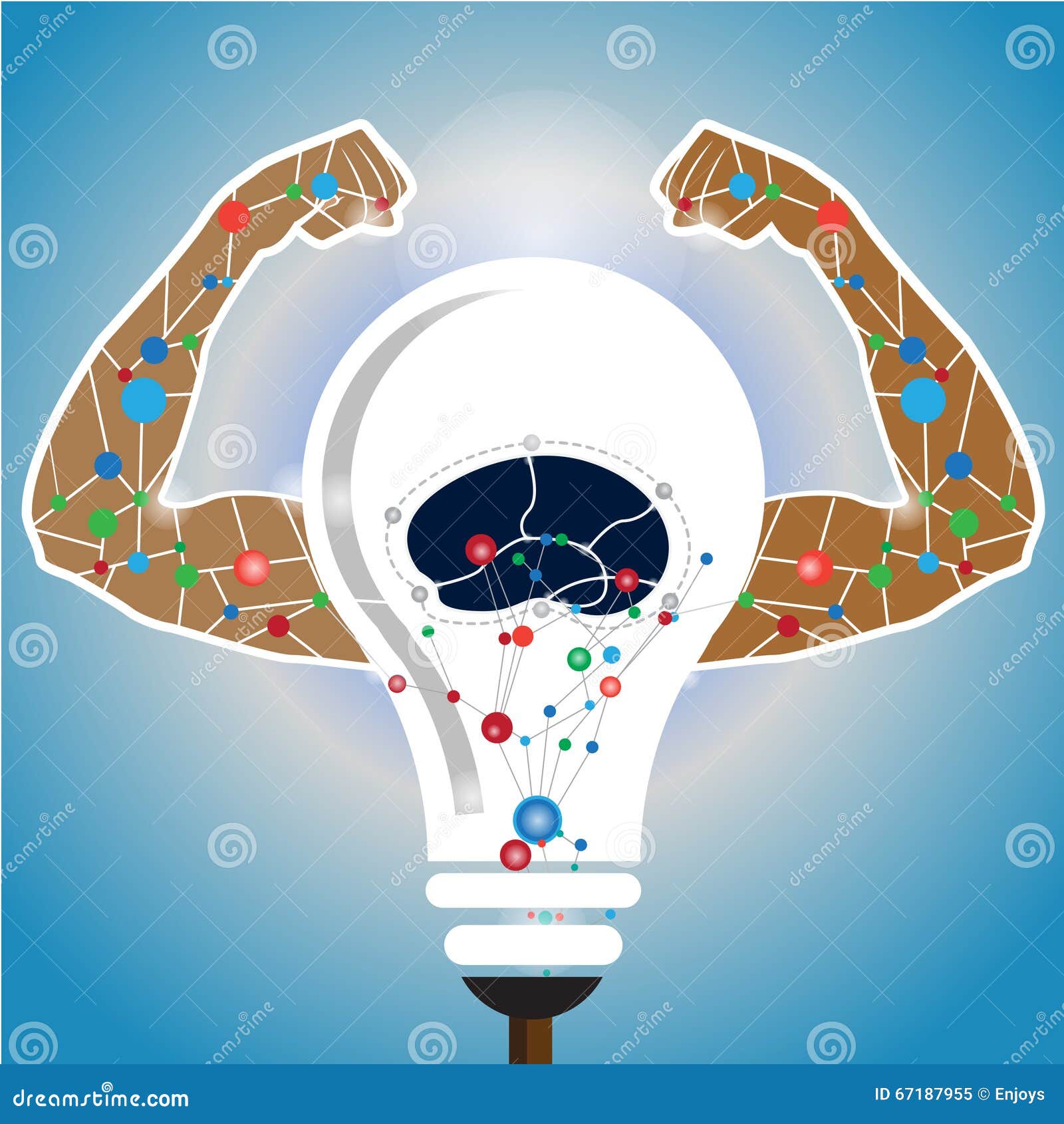 Brain Human Thinking Concept Stock Illustration - Illustration of head ...