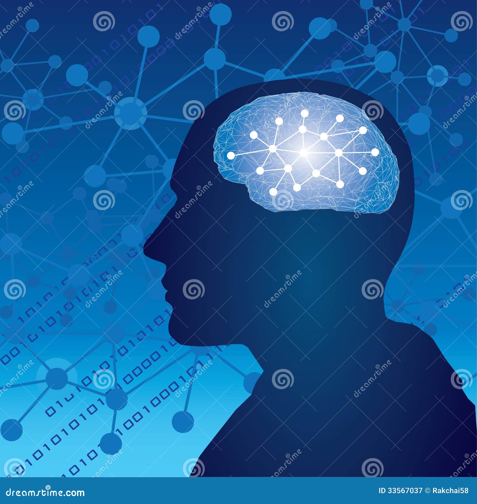 Brain Human thinking stock vector. Image of communication - 33567037