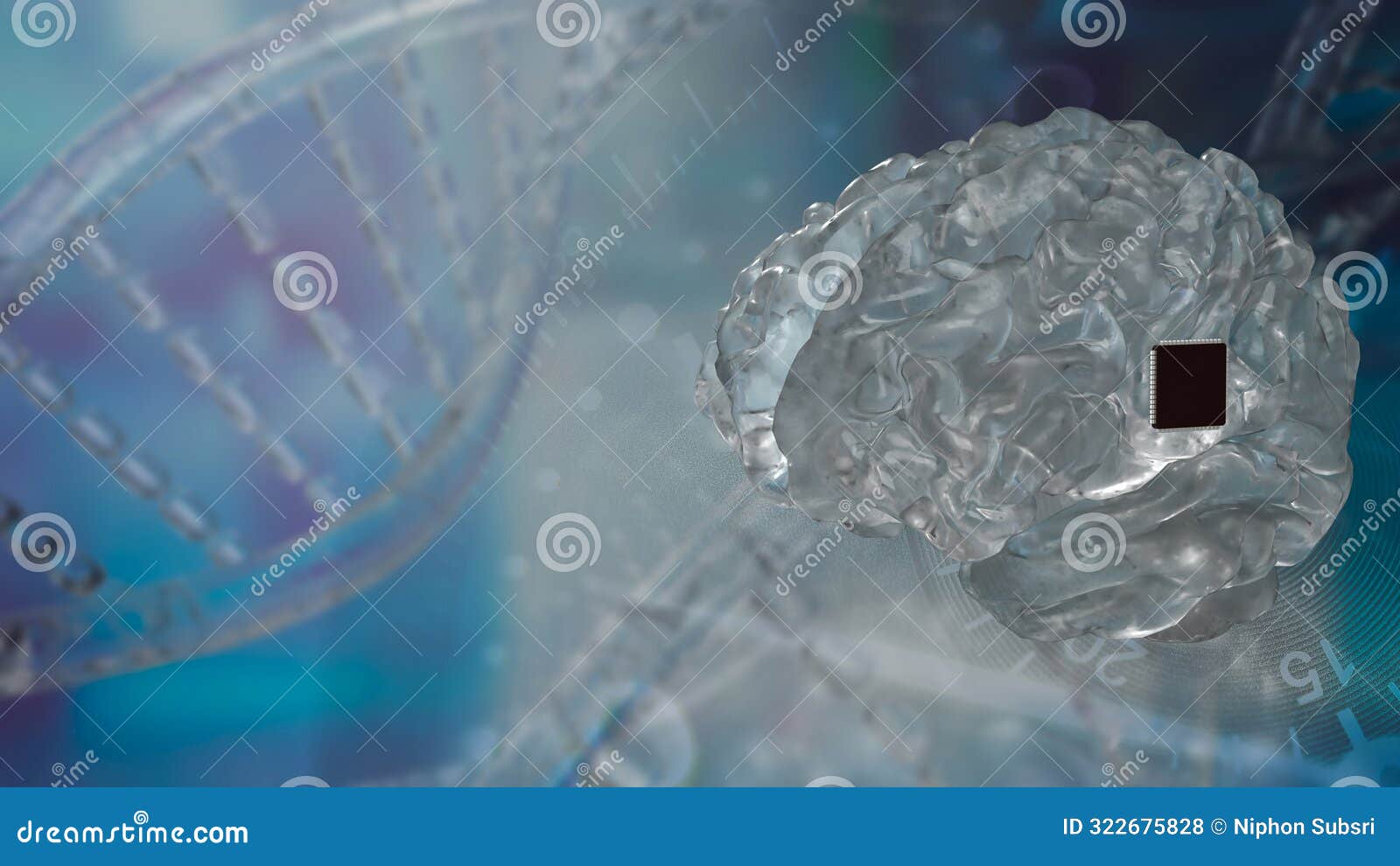 The Brain and Ic for Natural Language Processing NLP Concept 3d ...