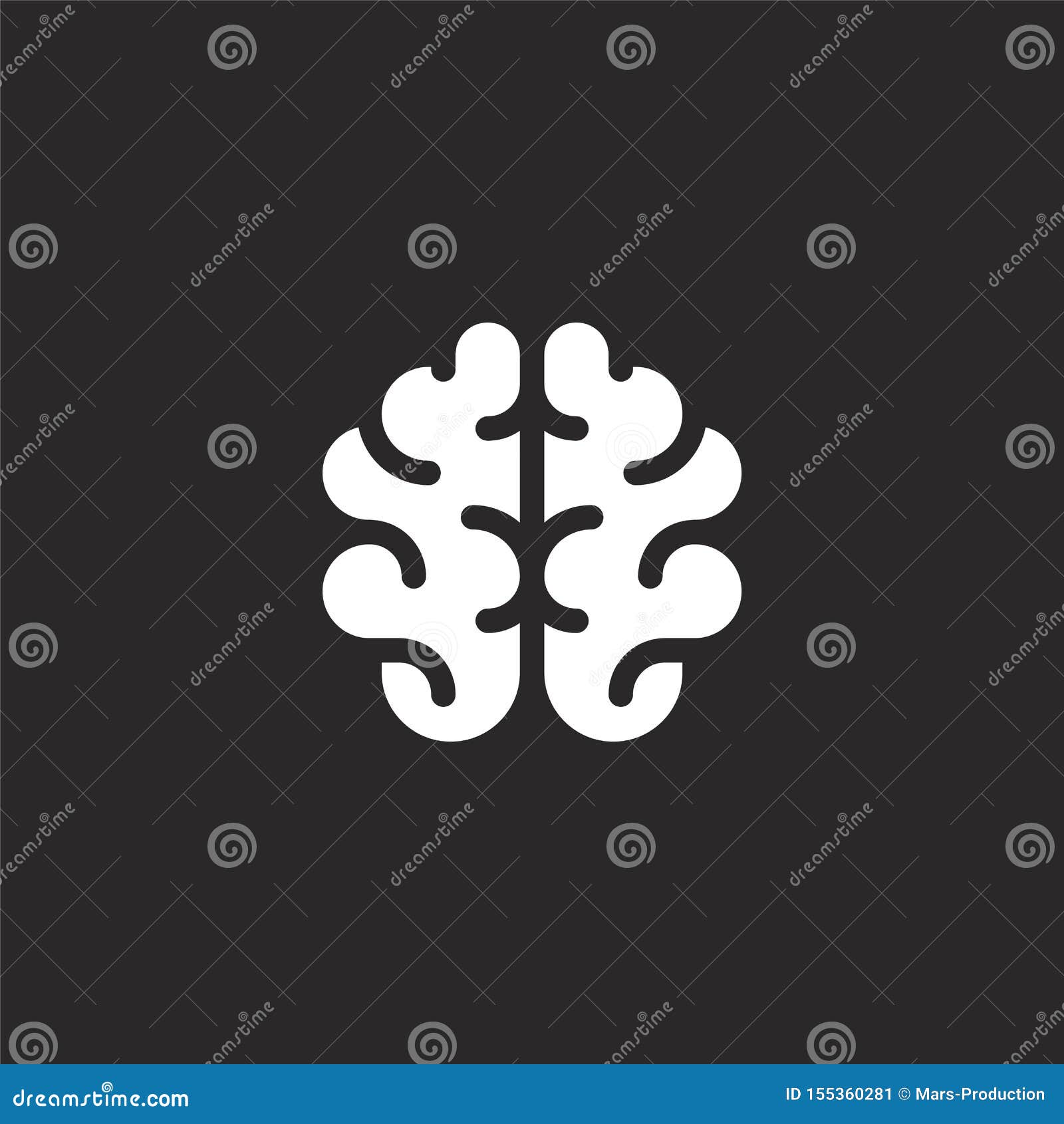 Brain Icon. Filled Brain Icon for Website Design and Mobile, App ...