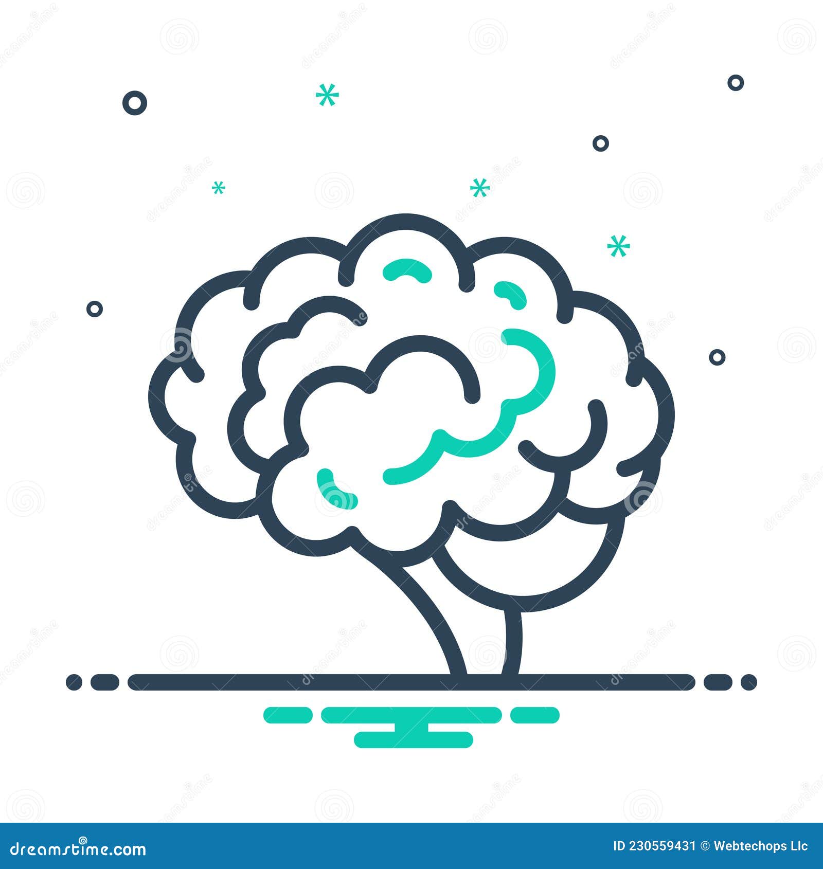 Mix Icon for Brain, Head and Cerebrum Stock Vector - Illustration of ...
