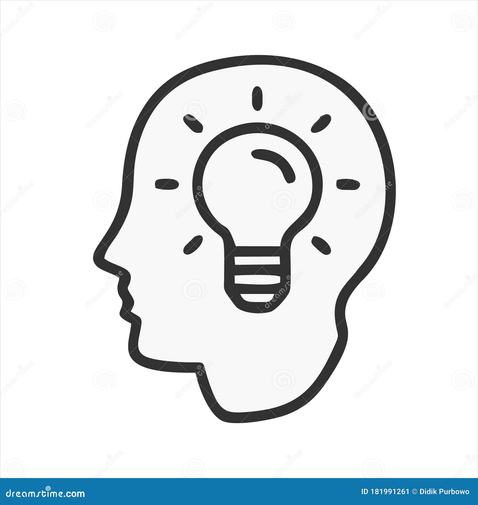 Brain Vector Icon Modern and Simple Flat Symbol for Web Site, Mobile ...