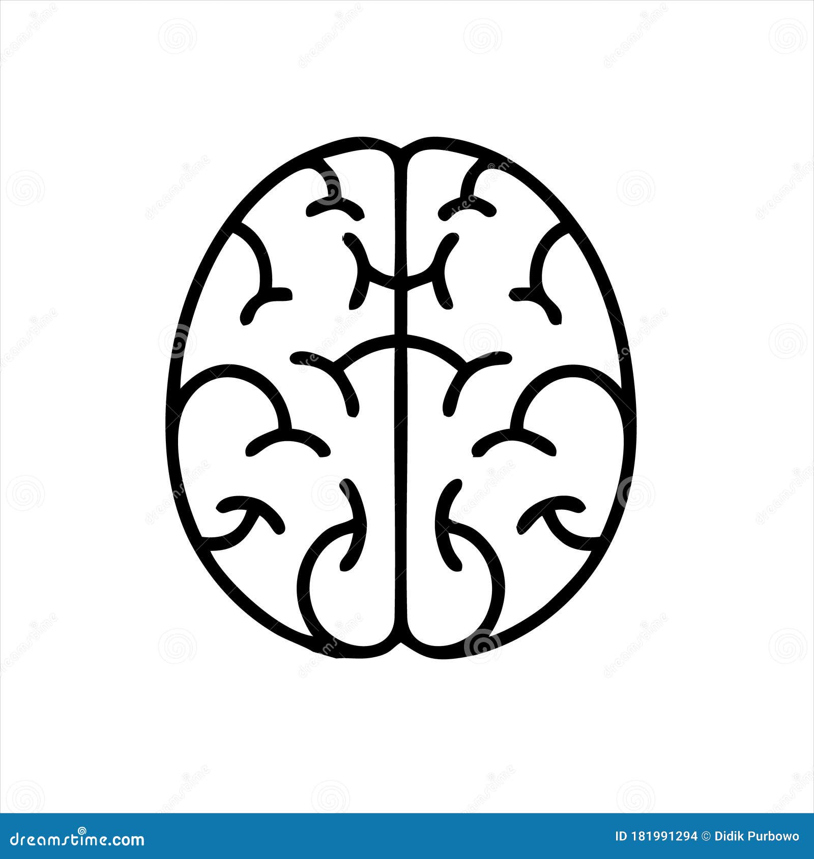 Brain Vector Icon Modern and Simple Flat Symbol for Web Site, Mobile ...