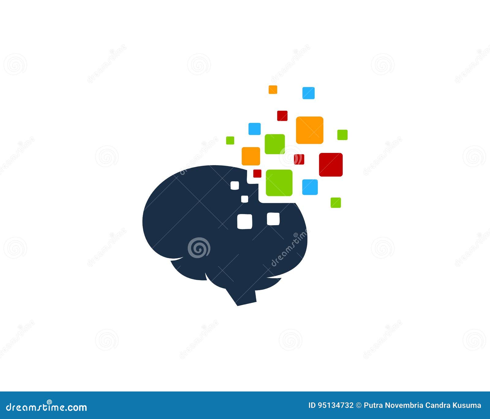 Brain Icon Logo Design Element Vektor Abbildung - Illustration von ...