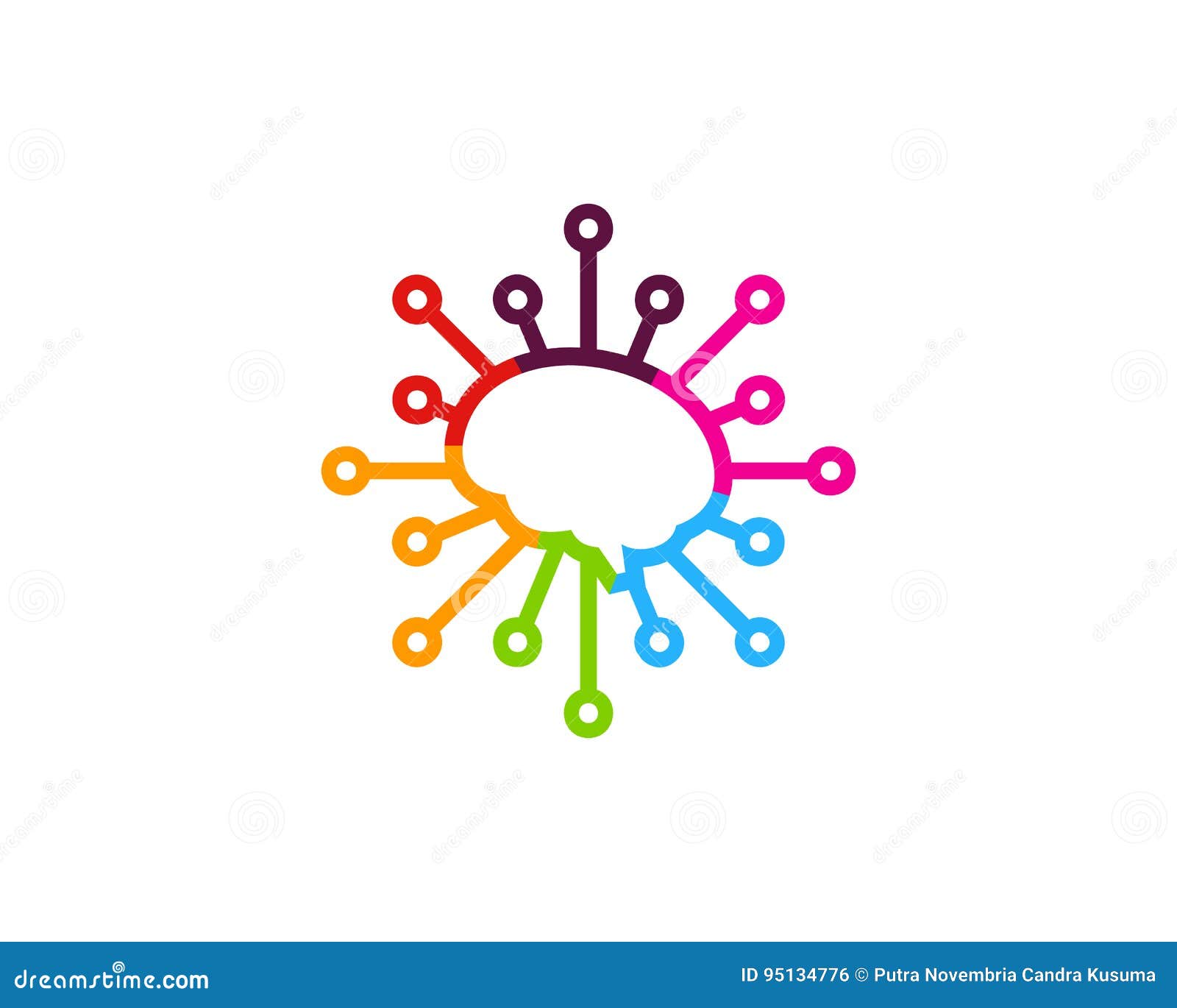 Brain Icon Logo Design Element Ilustración del Vector - Ilustración de ...