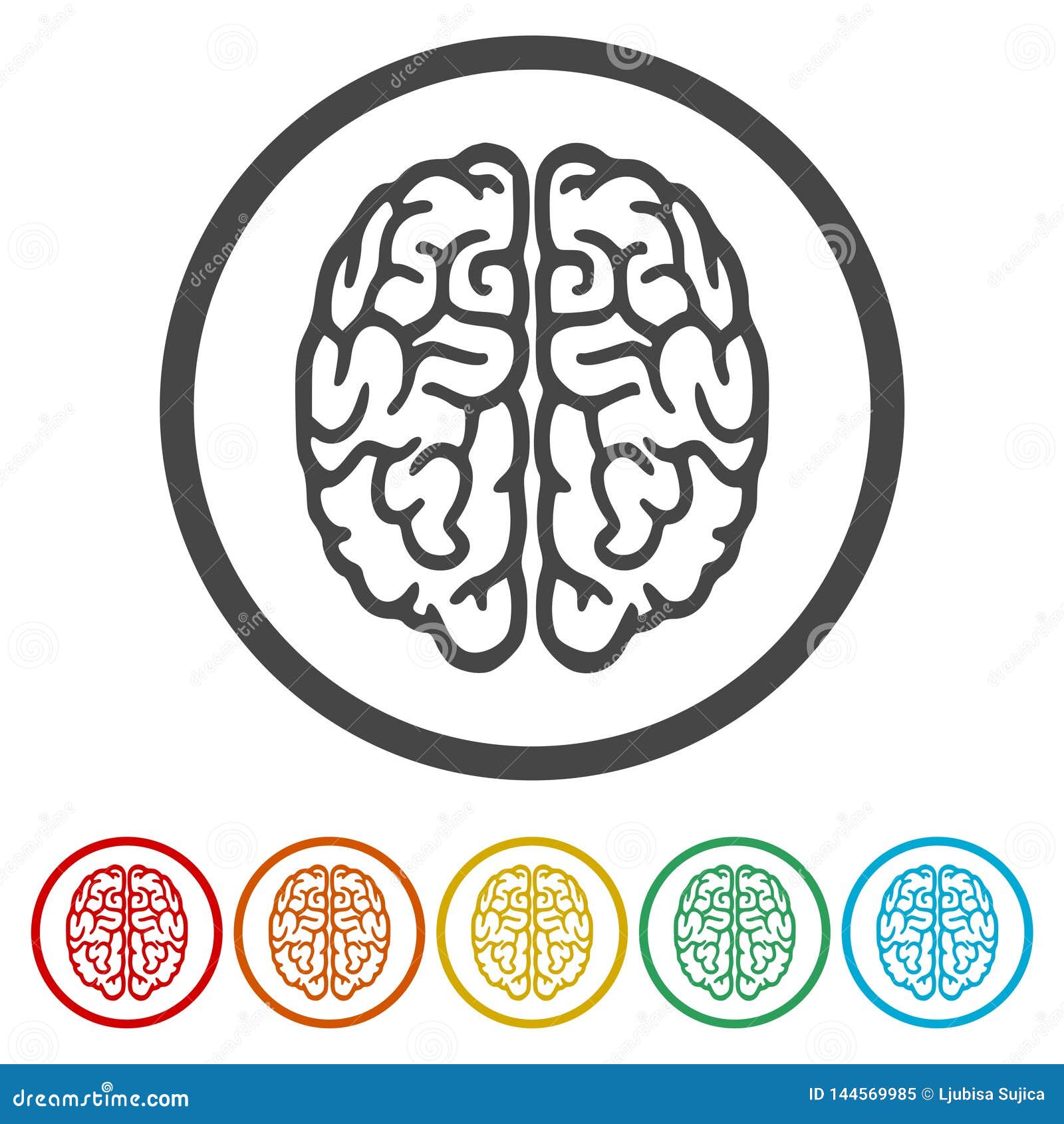 Brain Icon, Brain Logo Silhouette Stock Vector - Illustration of ...
