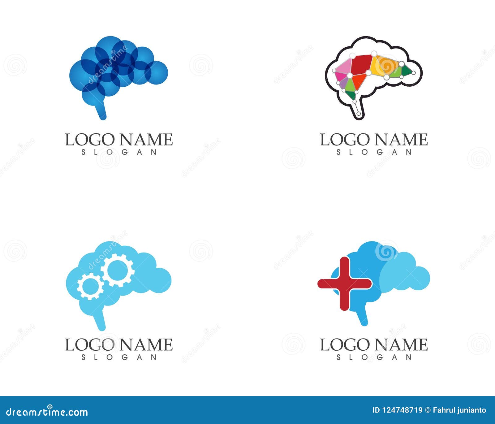 Brain Icon Logo Vector Illustration Stock Vector - Illustration of ...