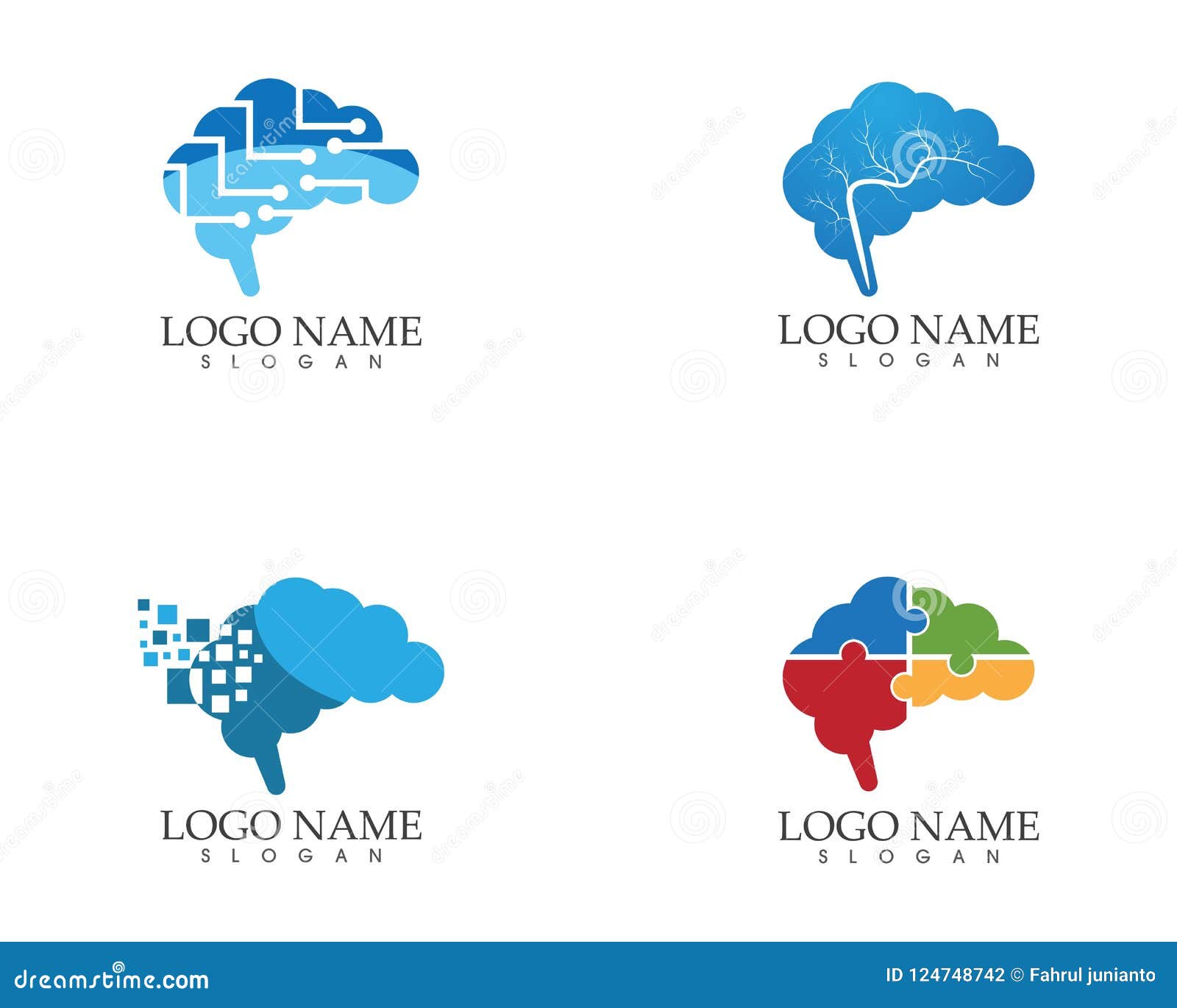 Brain Icon Logo Vector Illustration Stock Vector - Illustration of ...