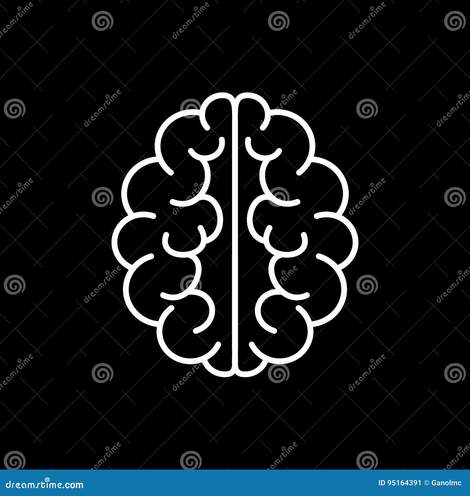 Brain Icon. Mind Vector Symbol Stock Vector - Illustration of human ...
