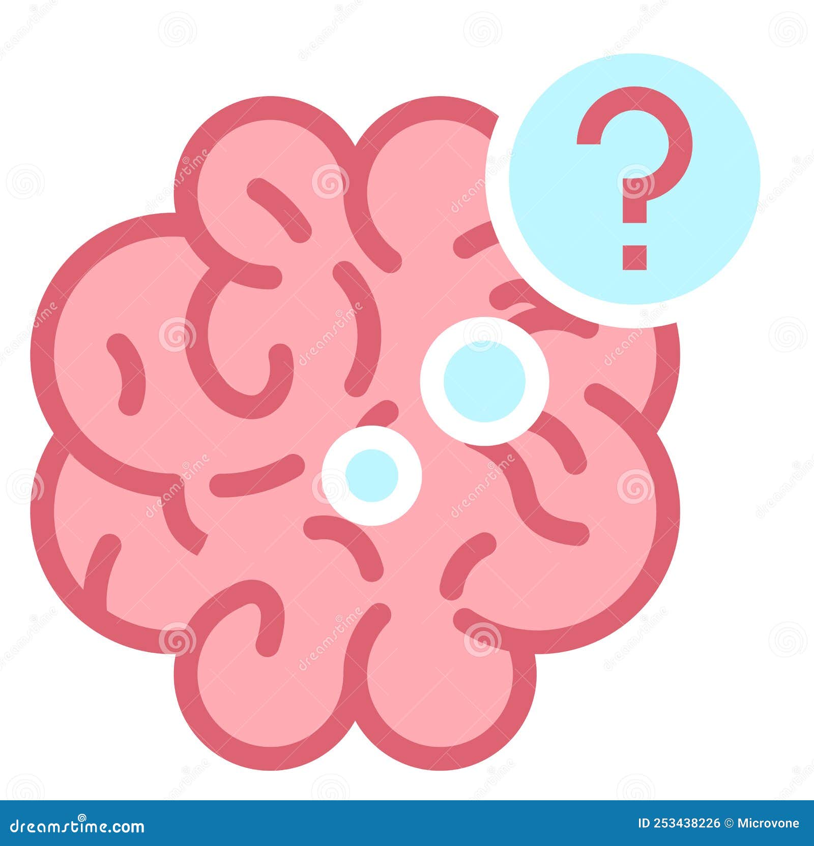 Brain Icon with Question Mark. Problem Solving Mind Stock Vector ...