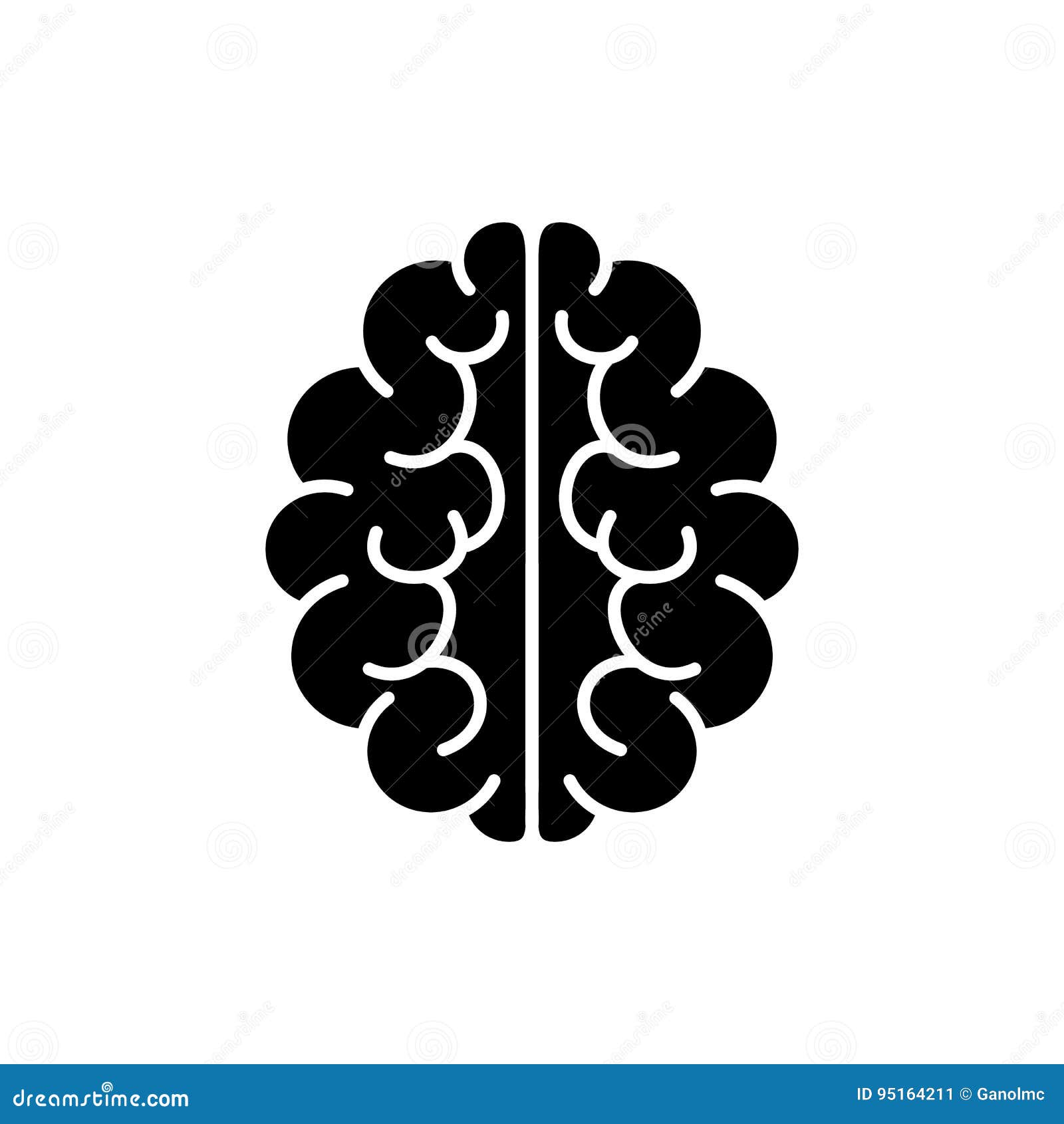 Brain Icon Símbolo Del Vector De La Mente Ilustración del Vector ...