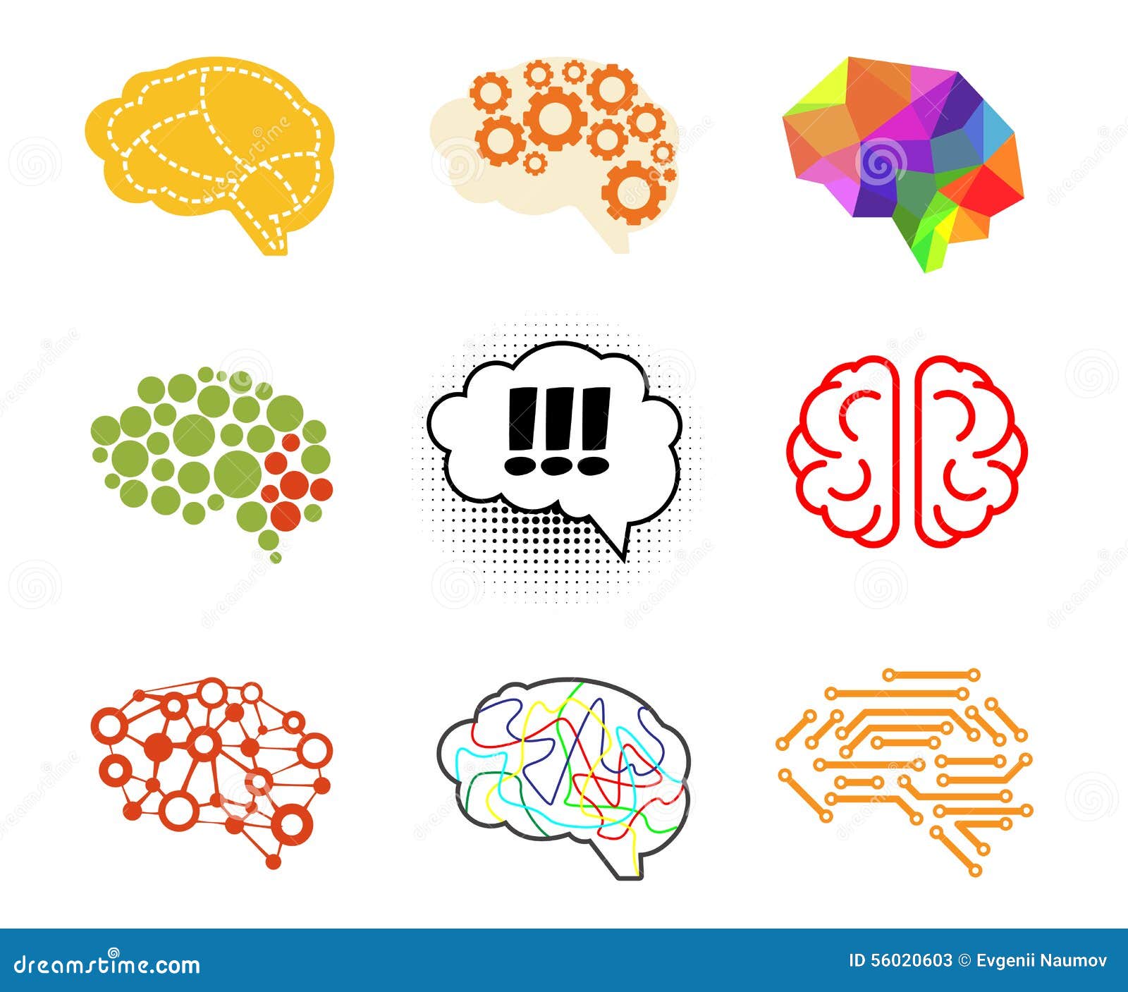 Brain Icon stock vector. Illustration of questions, thinking - 56020603