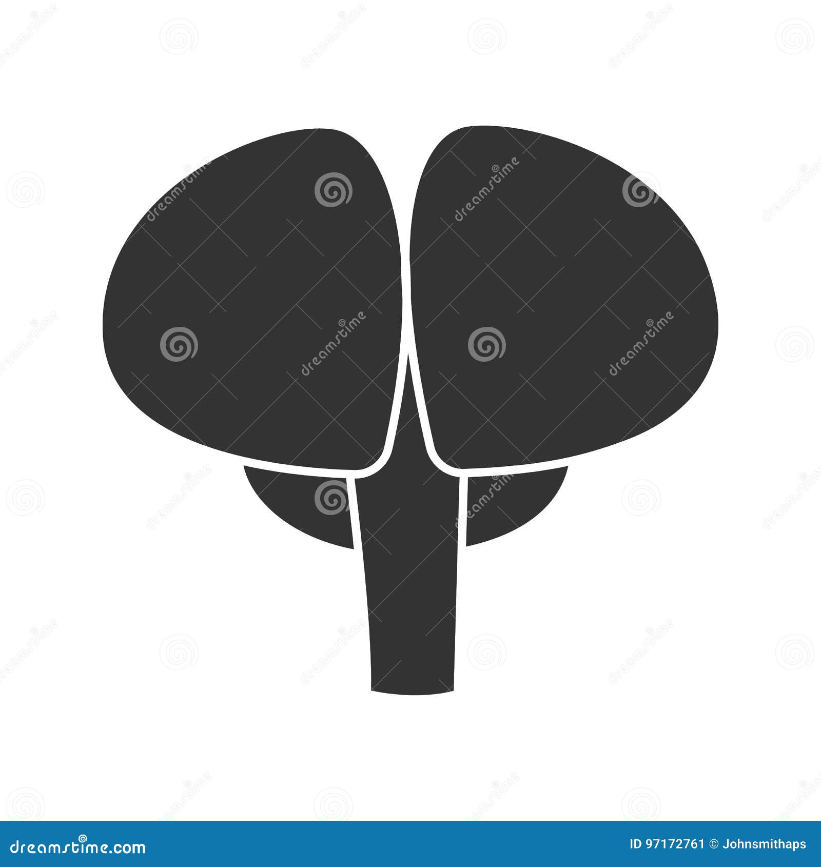 Brain Icon. Silhouette Symbol. Negative Space. Vector Isolated ...