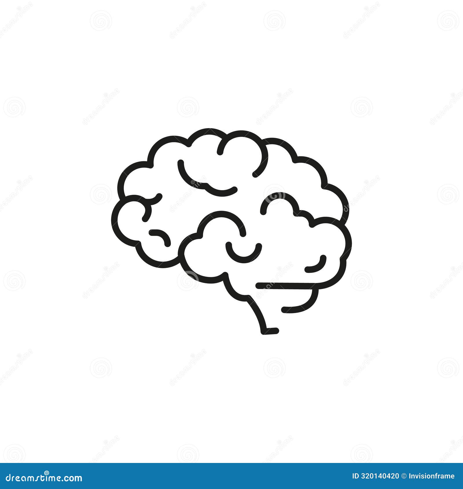 Brain Icon stock vector. Illustration of intellect, mental - 320140420