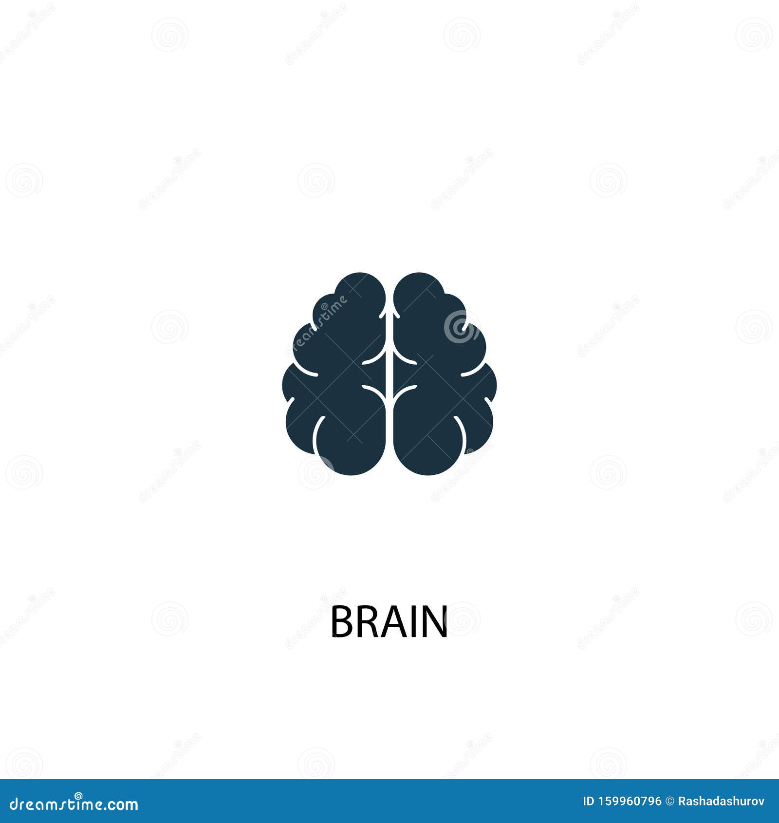 Brain Icon. Simple Element Illustration Stock Vector - Illustration of ...