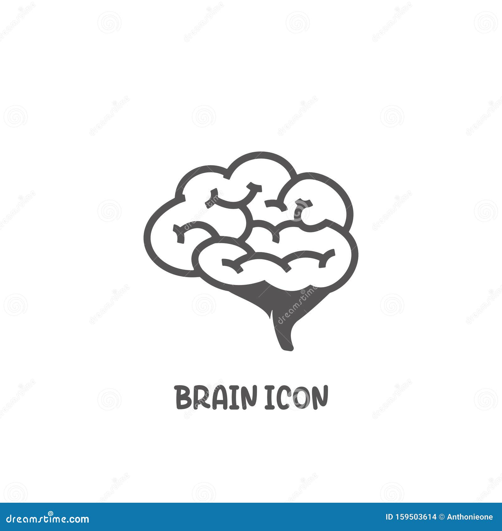 Brain Icon Simple Flat Style Vector Illustration Stock Vector ...